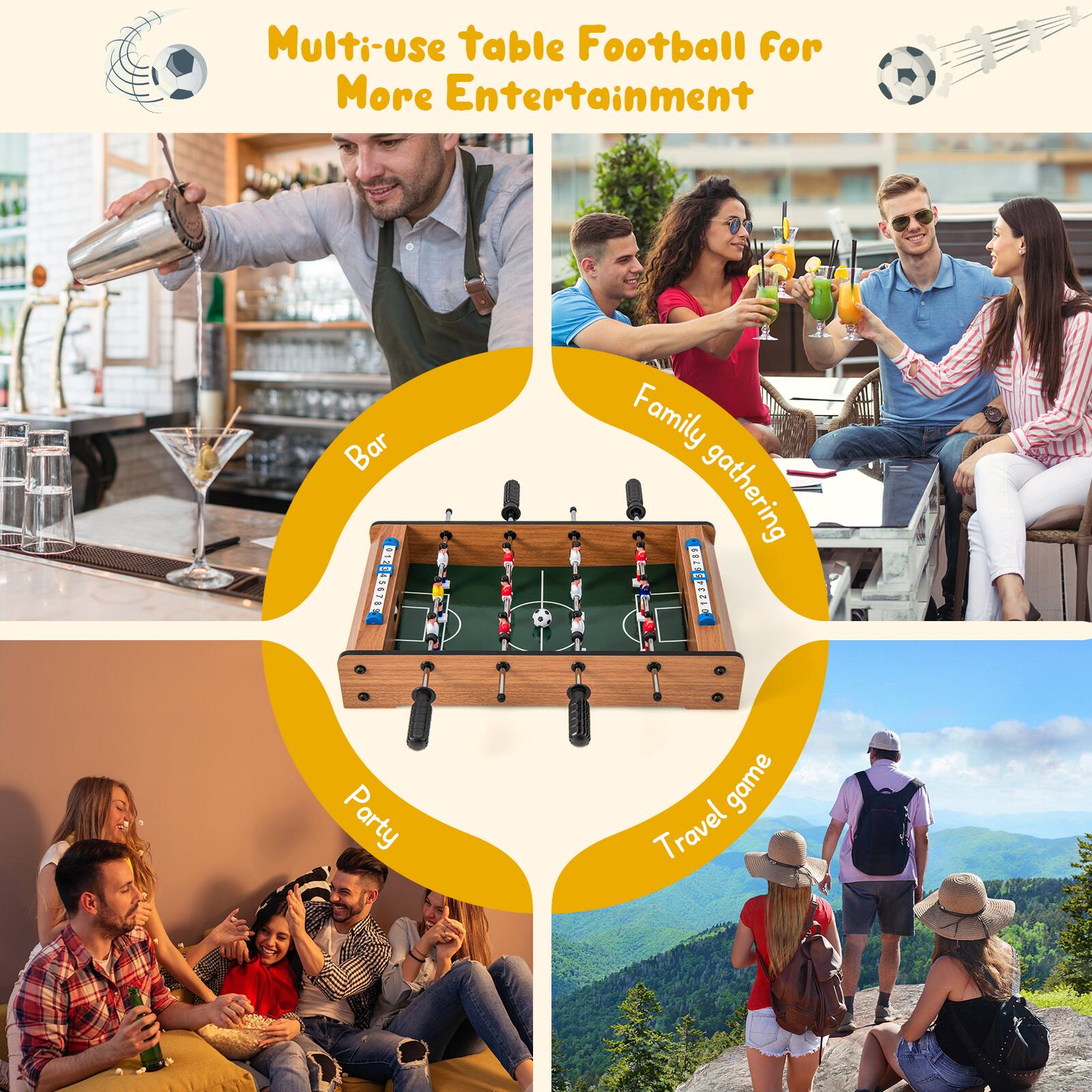 Best Buy: Costway Mini Football Table for Double Player w/ Durable ...