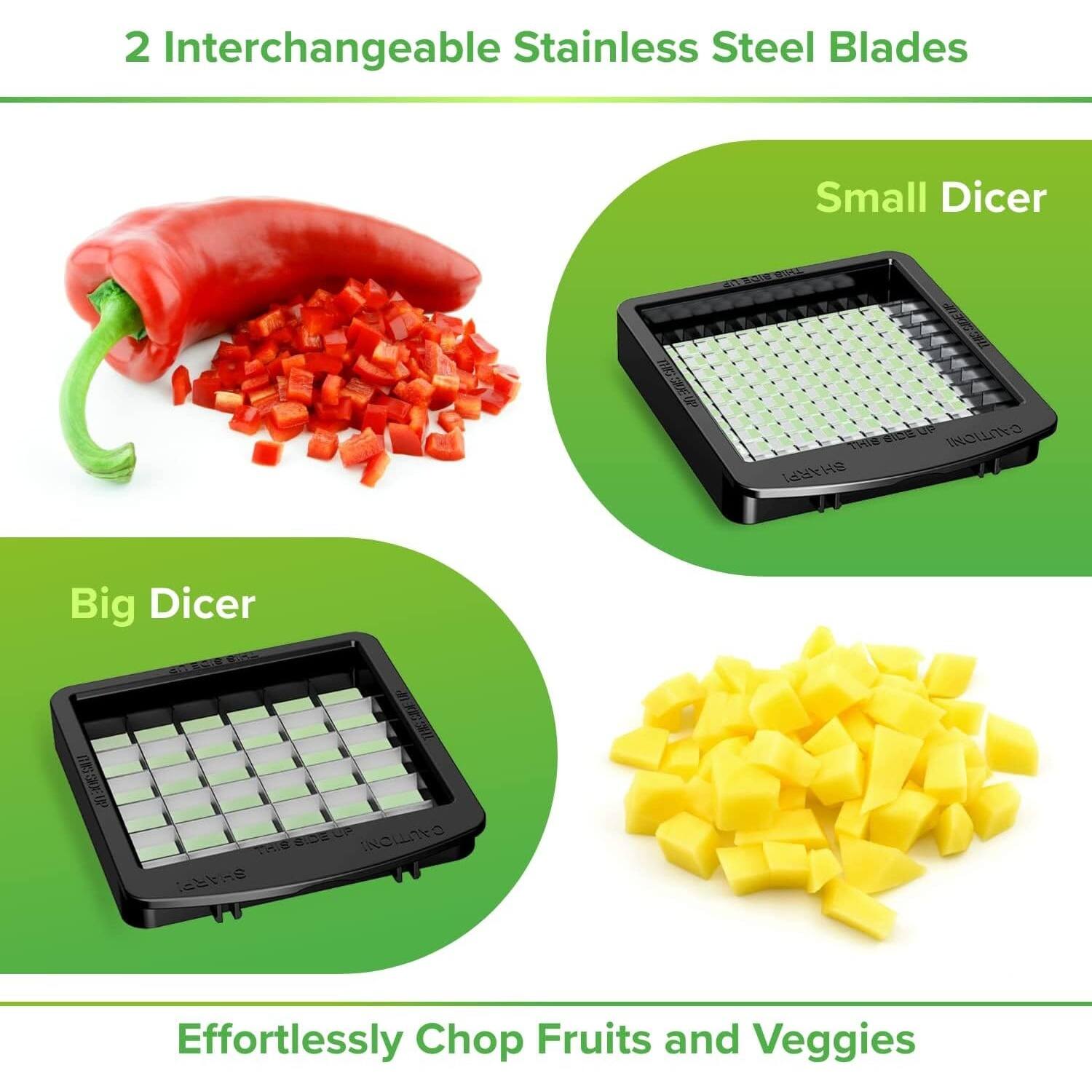PARKER SLATER 4 in 1 Vegetable Chopper with Container, Mandoline Slicer ...