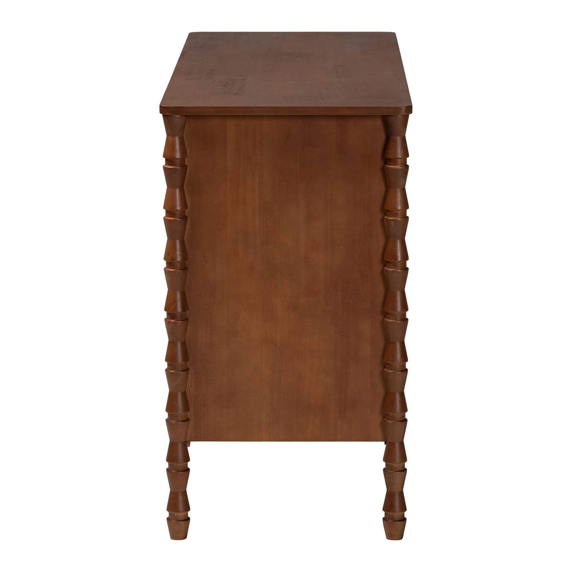 Baxton Studio Danette Bobbin Wood 6 Drawer Dresser Walnut Brown - Best Buy