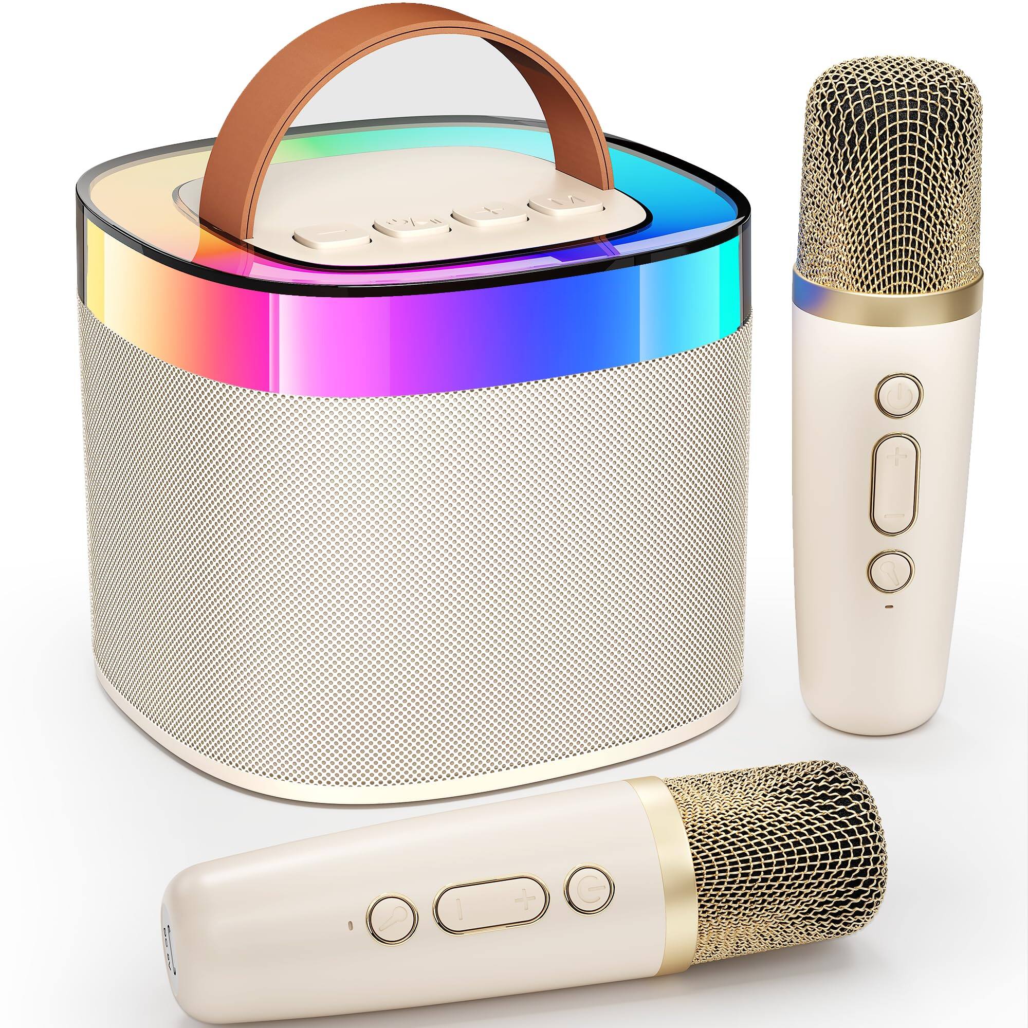 Pacoar Cade Led Light Karaoke Machine For Adults Portable Karokee With ...