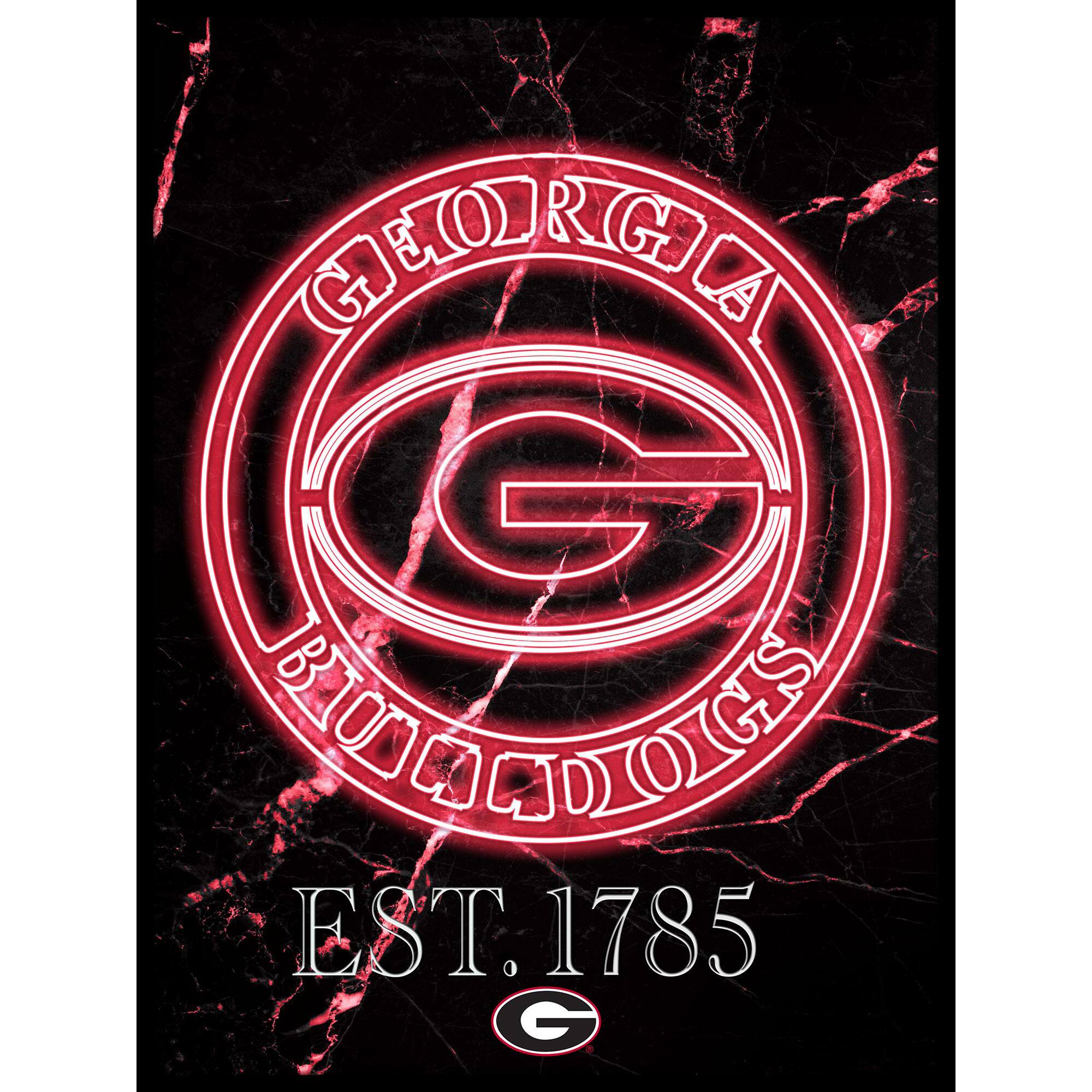 Fan Creations Georgia Bulldogs 12'' x 16'' Framed Circle Logo Print ...