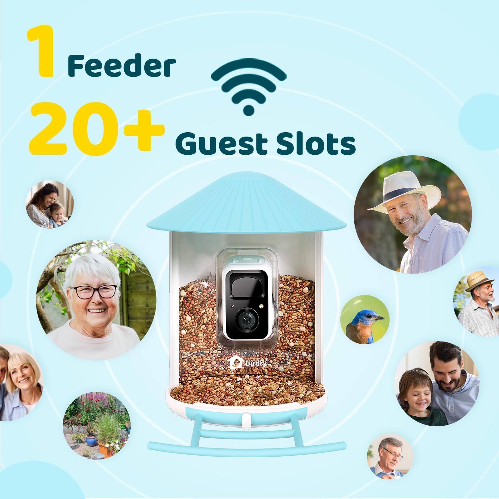 BIRDFY Smart Bird Feeder with Camera, AI Bird Recognition (7 Day Free ...