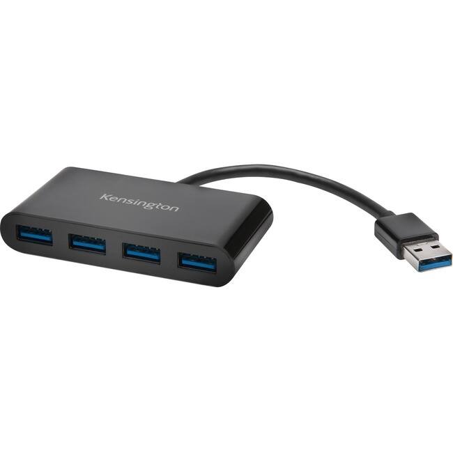 Kensington UH4000 USB 3.0 4 Port Hub USB Type A External 4 USB Port(s) 4 USB 3.0 Port(s) PC, Mac ...