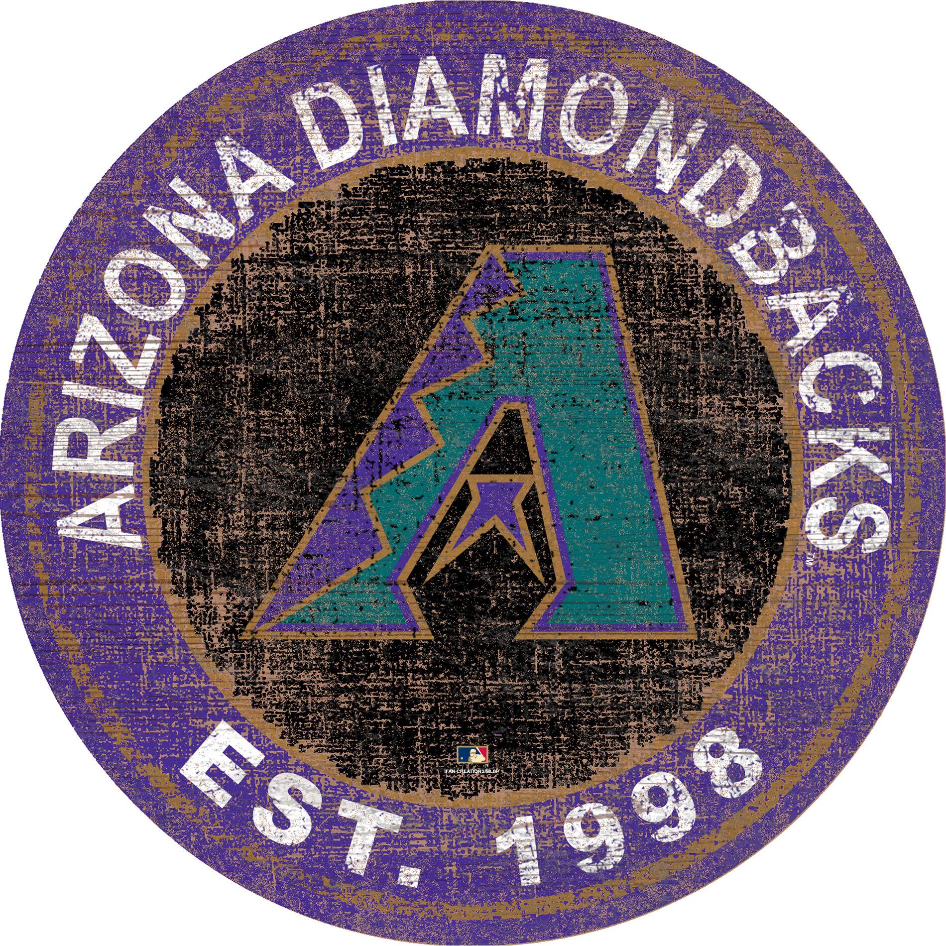 Fan Creations Arizona Diamondbacks 24'' Round Heritage Logo Sign ...