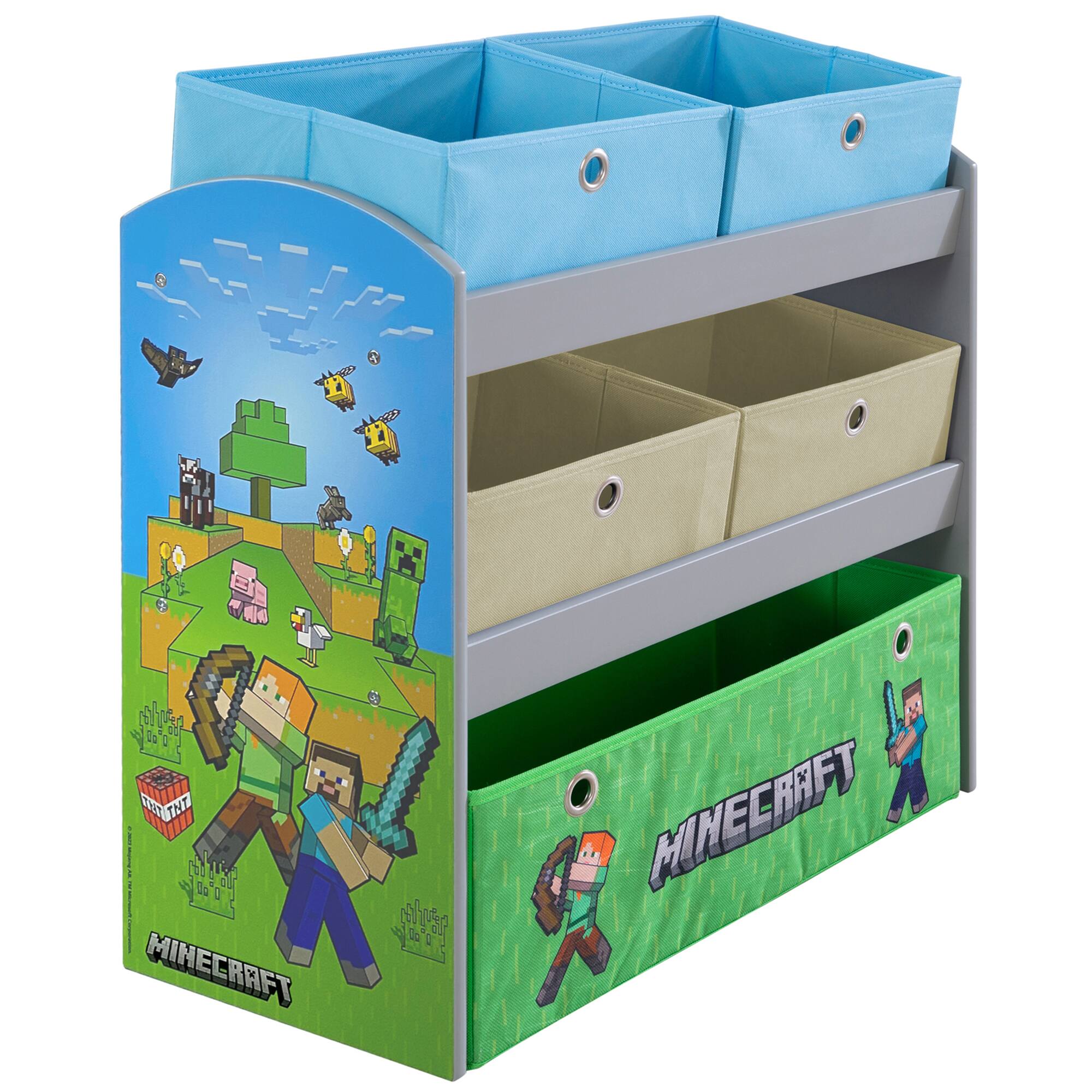 Best Buy: Phoenix Minecraft: Play Shelf & Fabric Boxes G7640340671541
