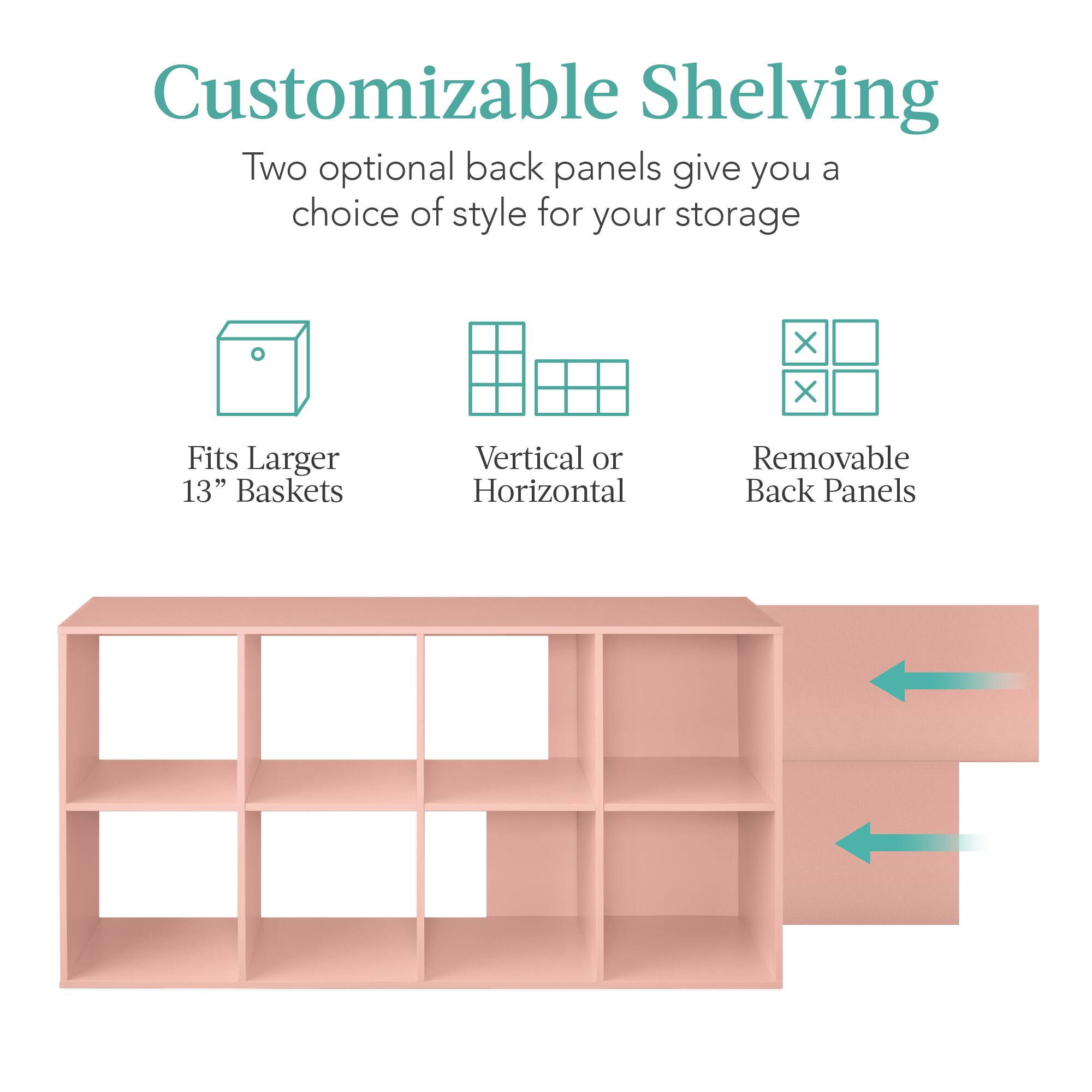 Best Choice Products 8 Cube Bookshelf, 13.5in Display Storage System ...