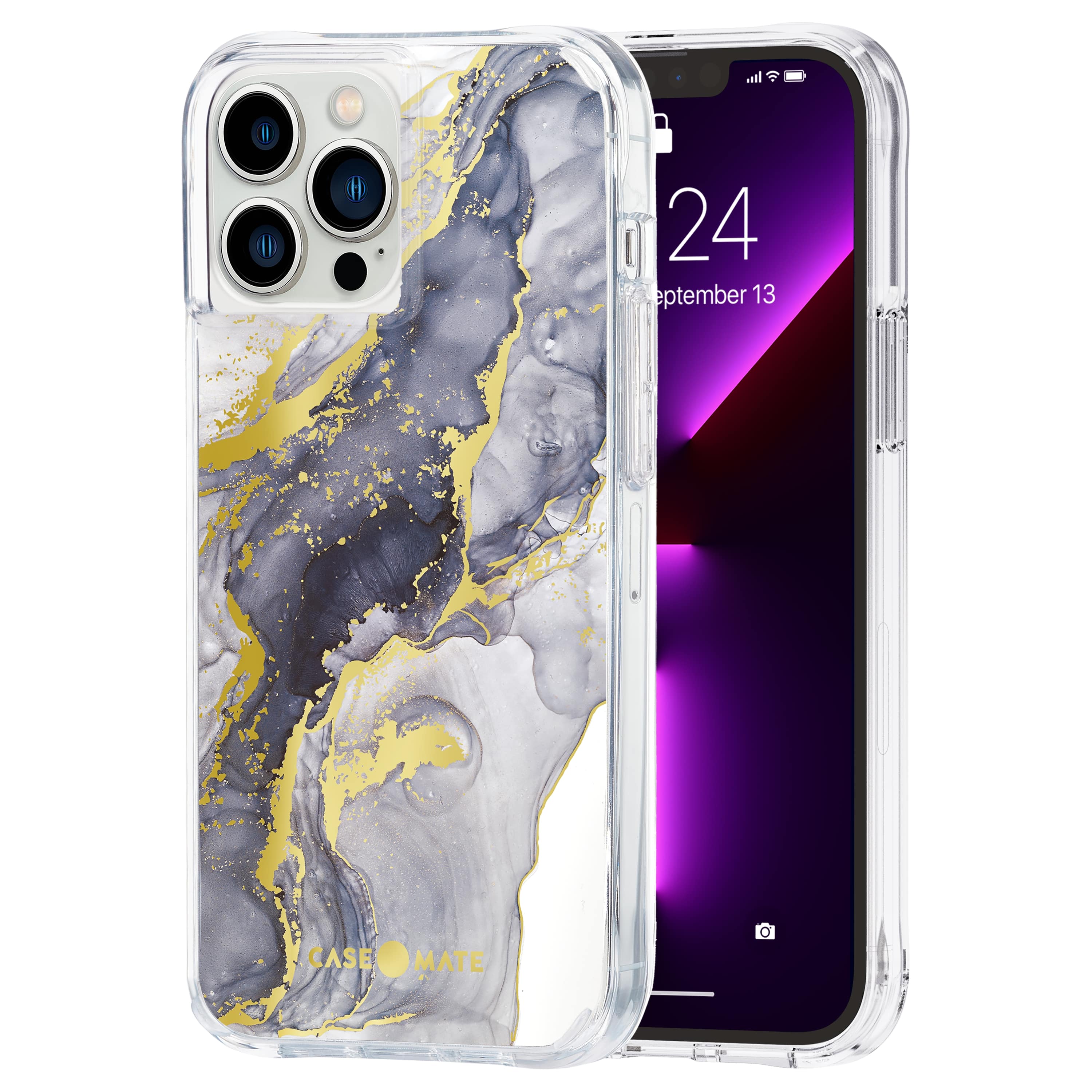 Customer Reviews: Case-Mate Print Hardshell Case for iPhone 13 Pro Max Navy Marble CM047452 ...