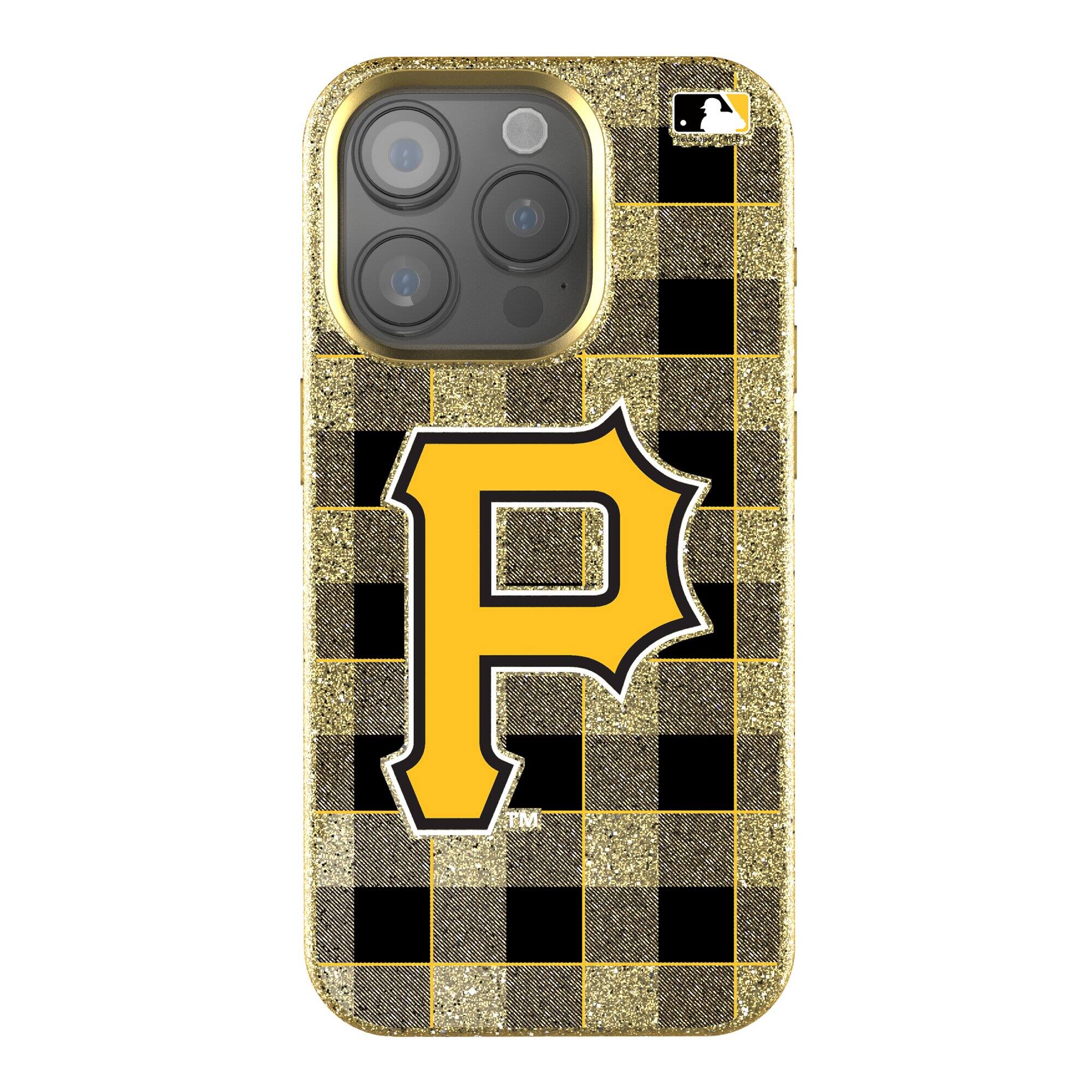 Keyscaper MLB Pittsburgh Pirates Plaid Bling iPhone Case 15 Gold ...