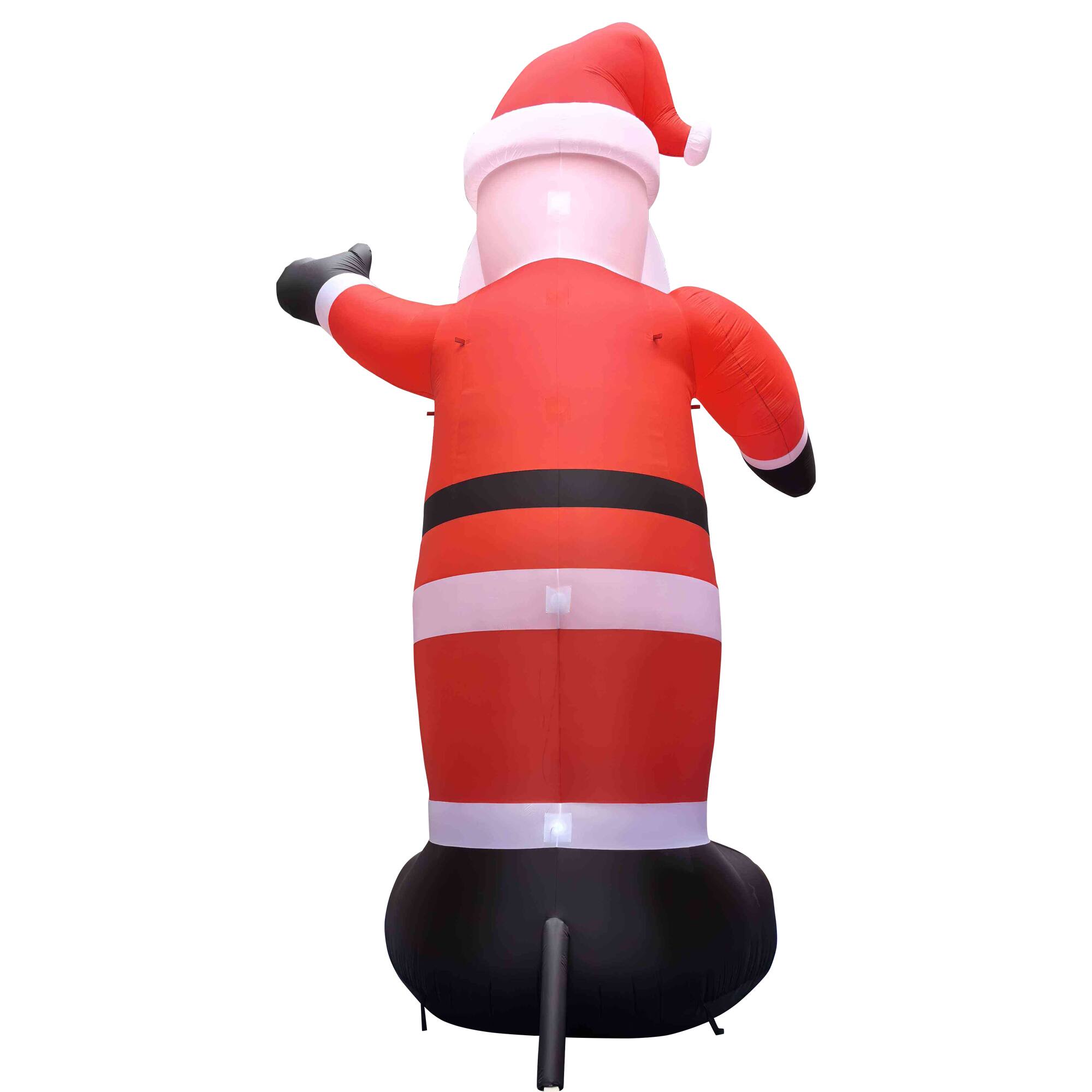 Northlight Lighted Inflatable Santa Claus Outdoor Commercial Christmas ...