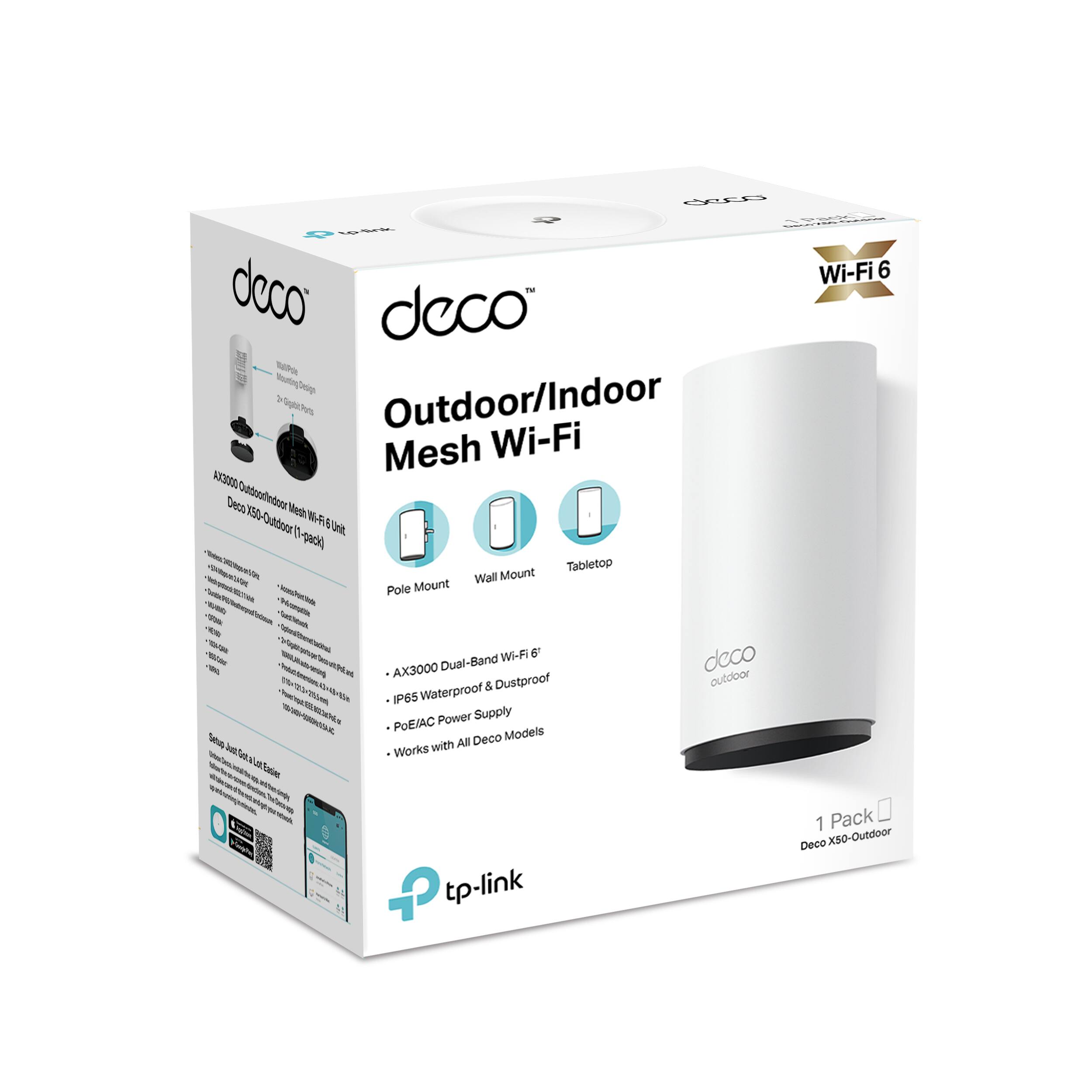 Customer Reviews: TP-Link Deco X50 Outdoor AX3000 Dual-Band Mesh Wi-Fi6 ...