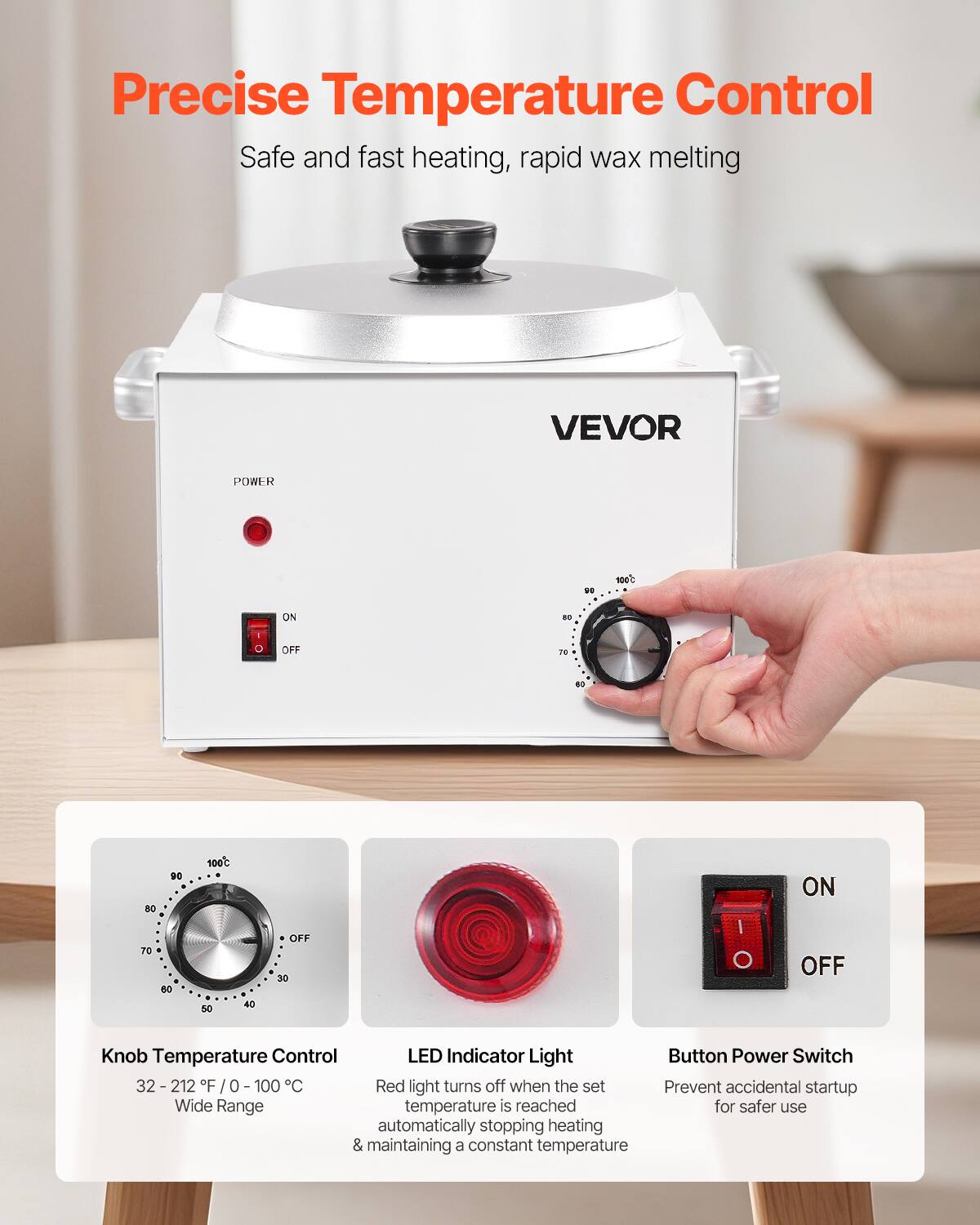 VEVOR Single Pot Wax Warmer,3000ML300W Professional Wax Warmer for Hair ...