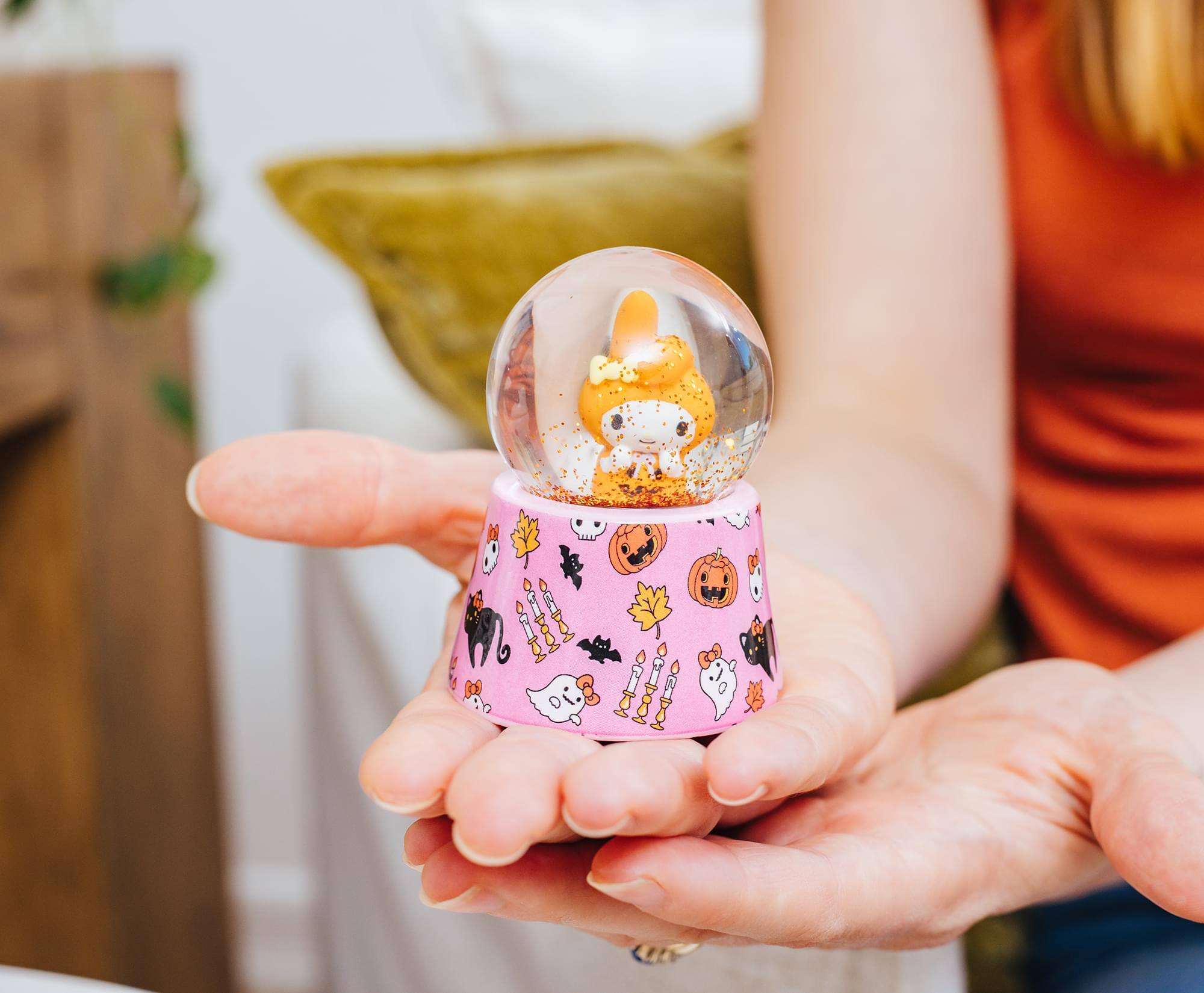Silver Buffalo Sanrio My Melody Halloween Mini Light Up Snow Globe | 3 ...