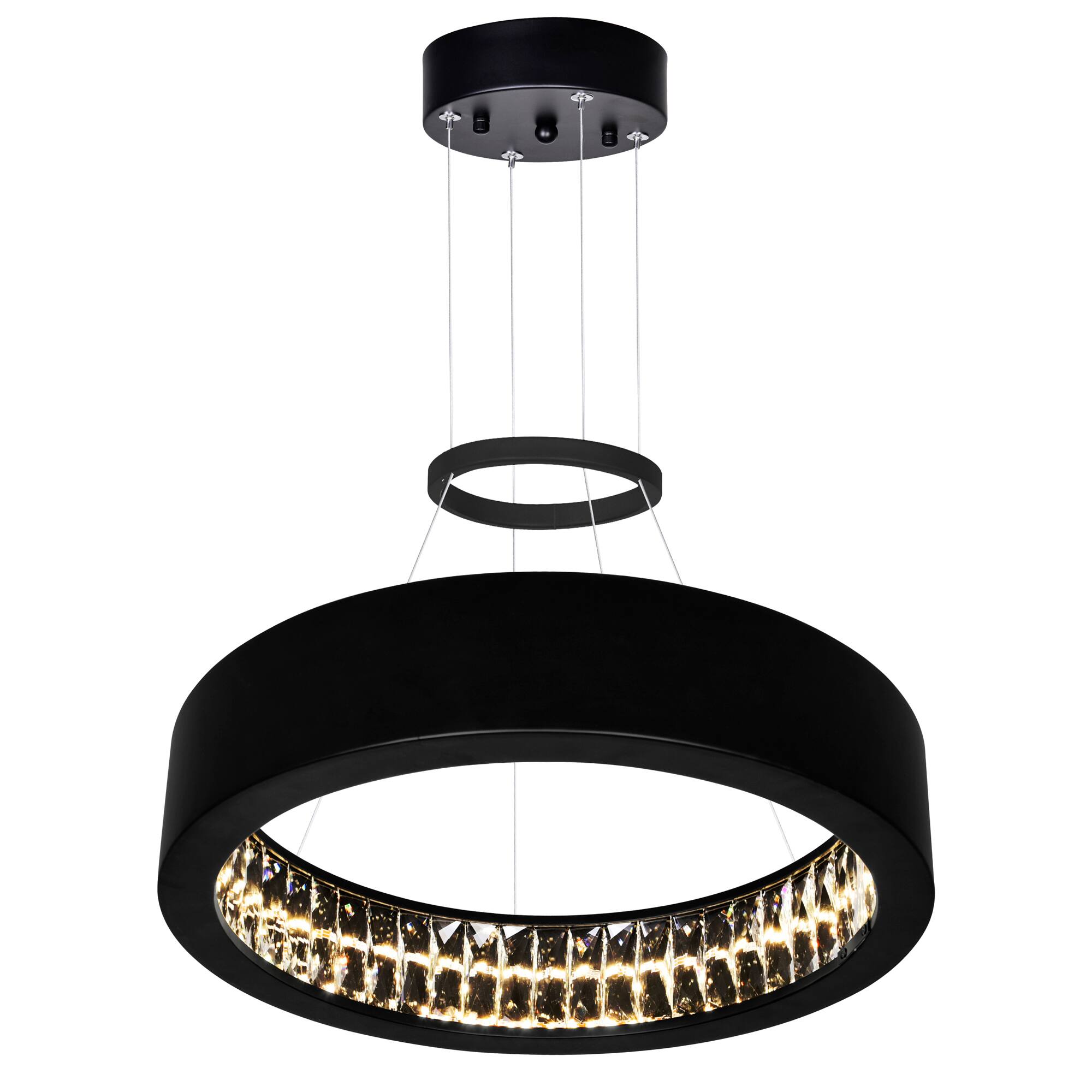 CWI Lighting Rosalina LED Chandelier With Finish Matte Black 1040P16 ...