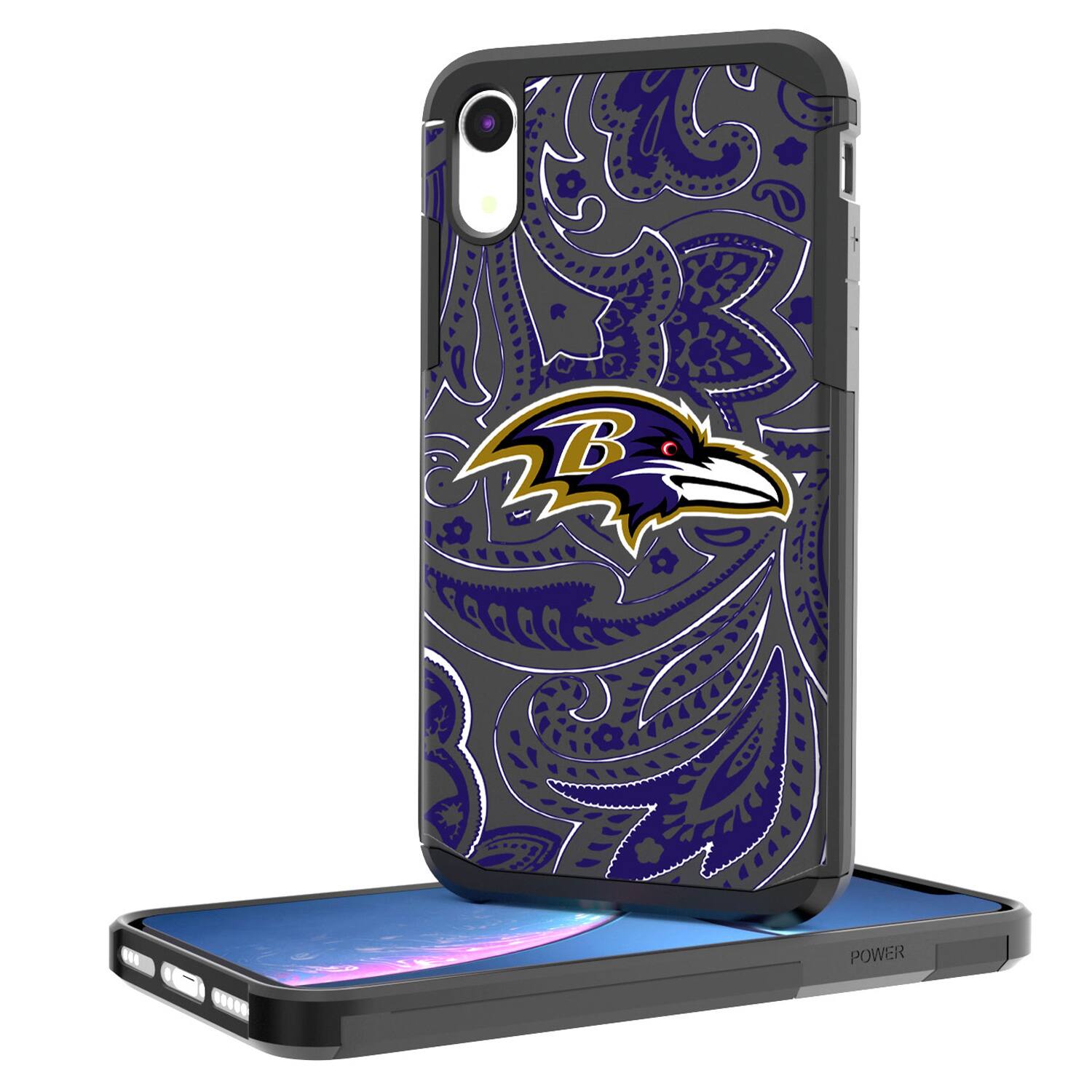 Keyscaper NFL Baltimore Ravens iPhone Rugged Paisley Design Case 16 Pro ...