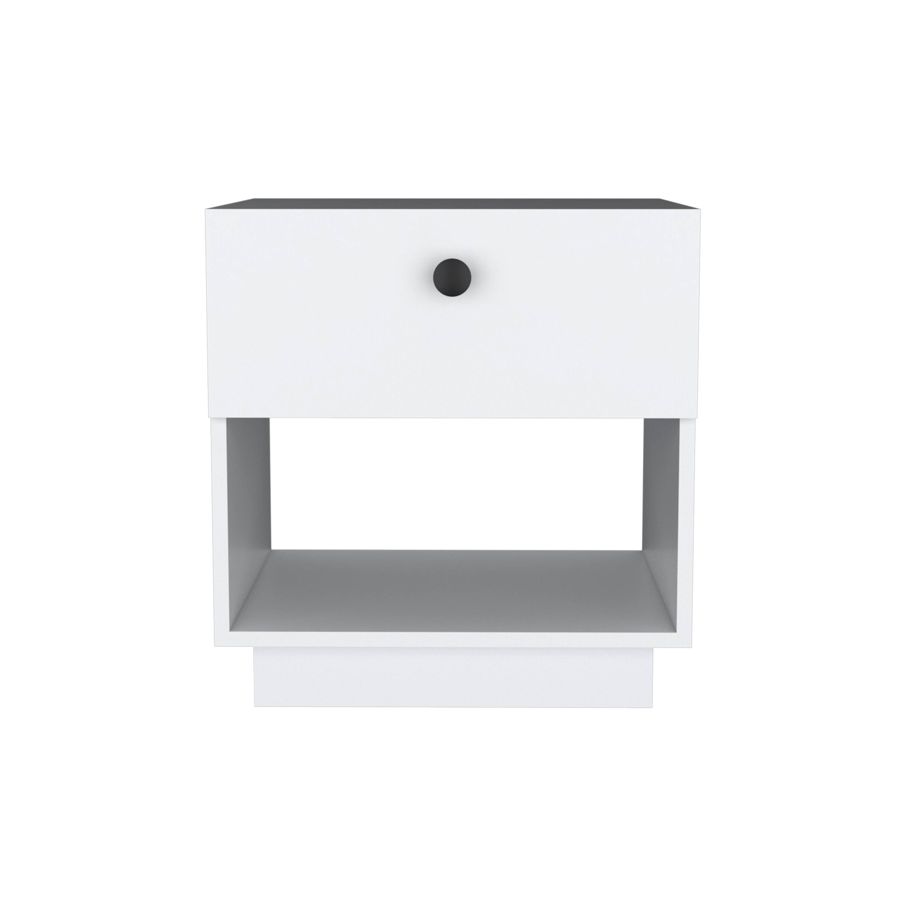 Tiramisubest 1 Drawer Nightstand with Open Shelf, Compact Side Table ...