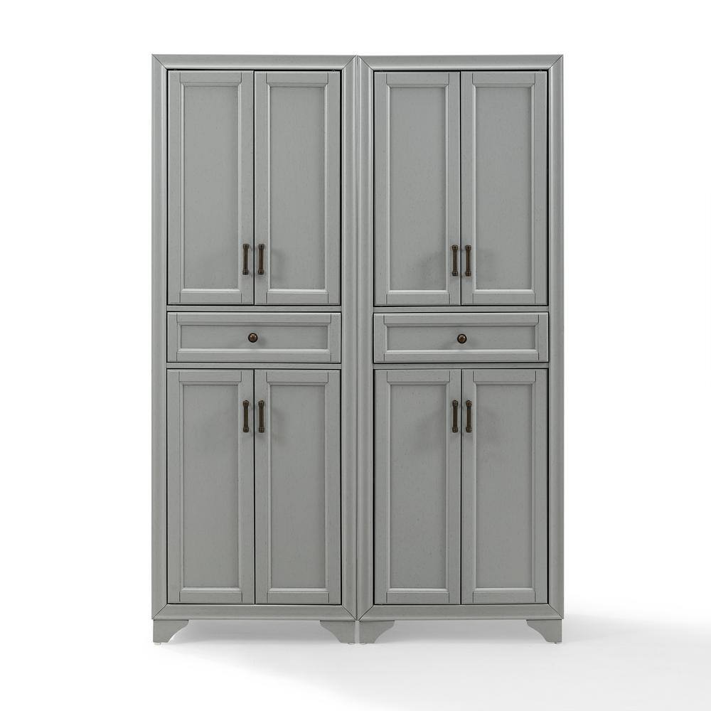 Crosley Furniture Tara 2 Piece Kitchen Storage Pantry Set 2 Pantries ...