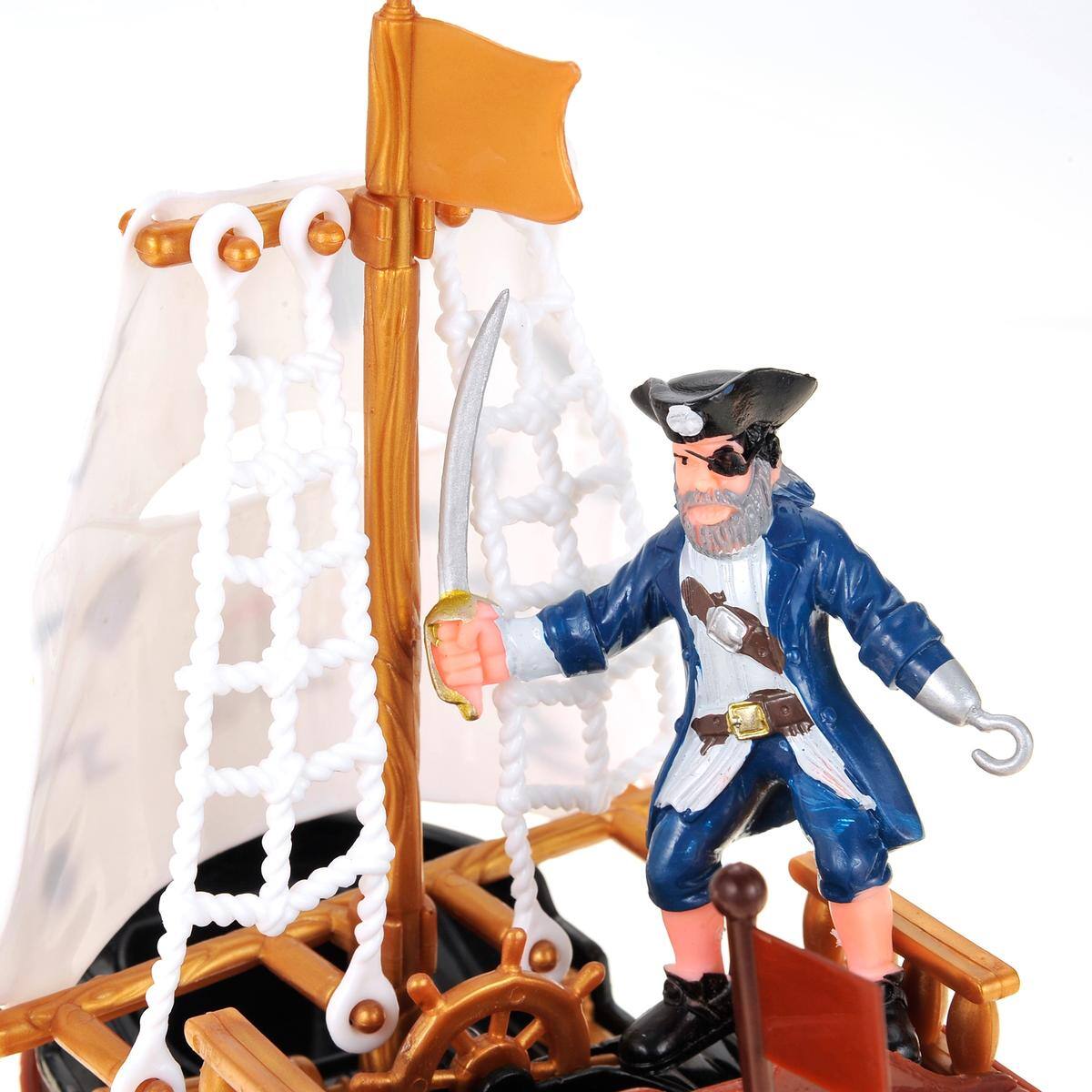 JuzToys Pirate Action Figures Toys for Kids – Pirate Figurines, Tresure ...