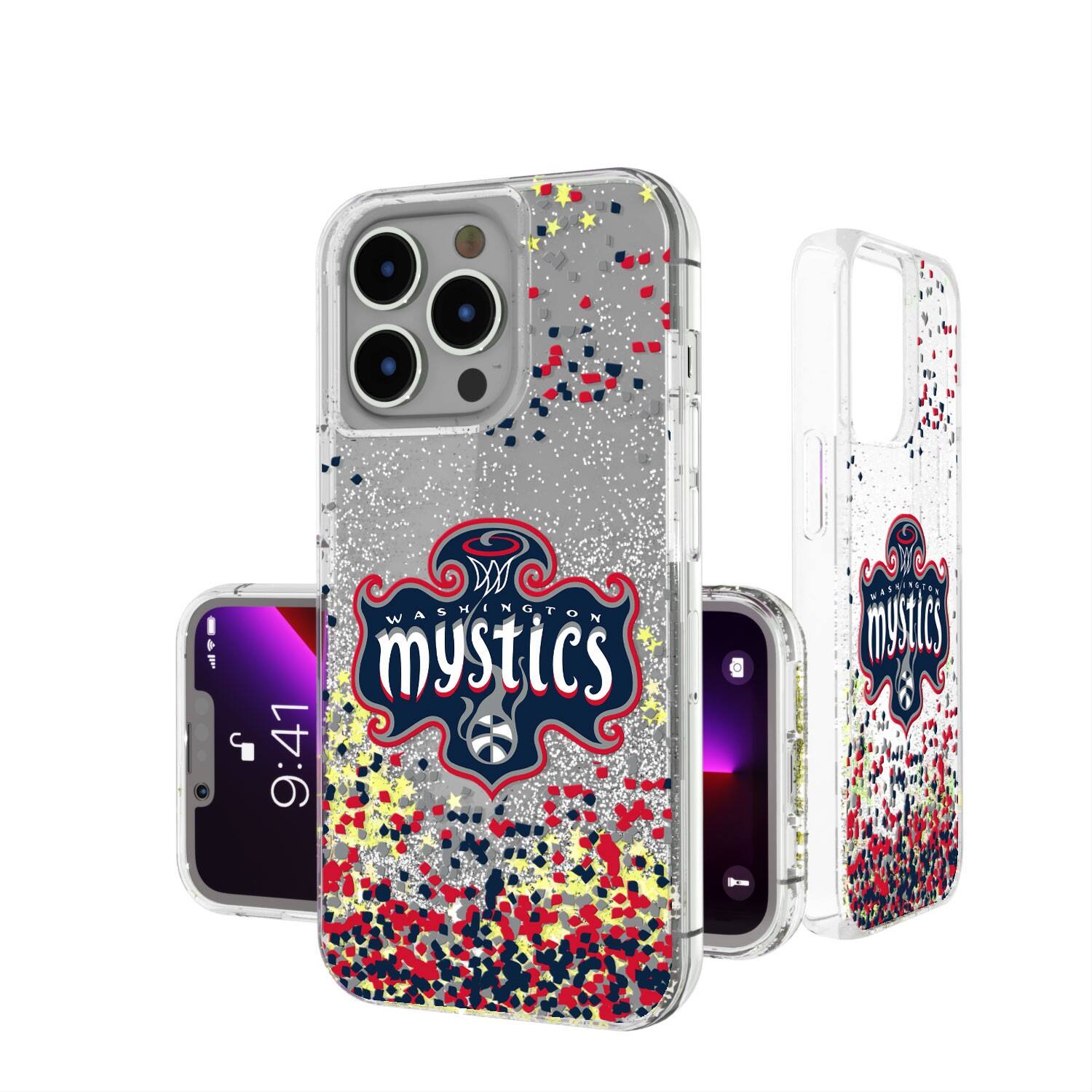 Keyscaper WNBA Washington Mystics iPhone Glitter Case with Confetti ...