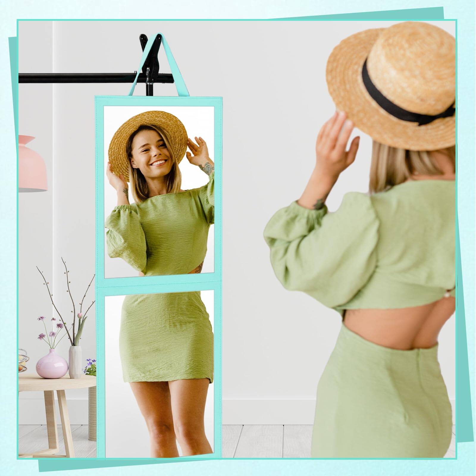 Pacoar Cade Full Length Mirror For Dorm Dance Backstage Camping Travel ...