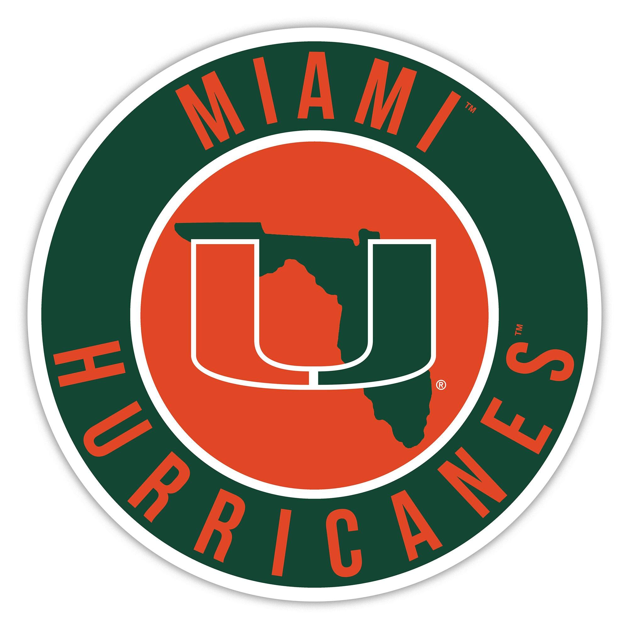 Fan Creations Miami Hurricanes 12" State Circle Sign Multicolor ...