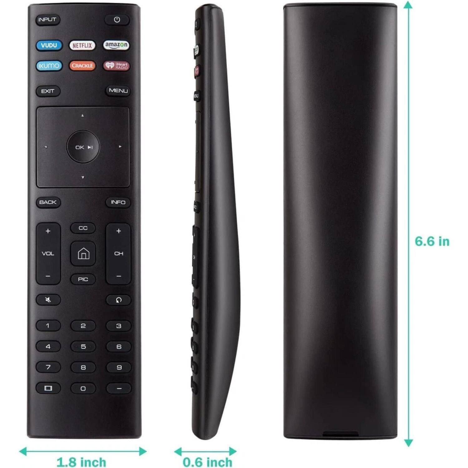 Home Collection XRT136 Remote Control for Vizio Smart TVs with Vudu, Amazon, iHeart & Netflix ...