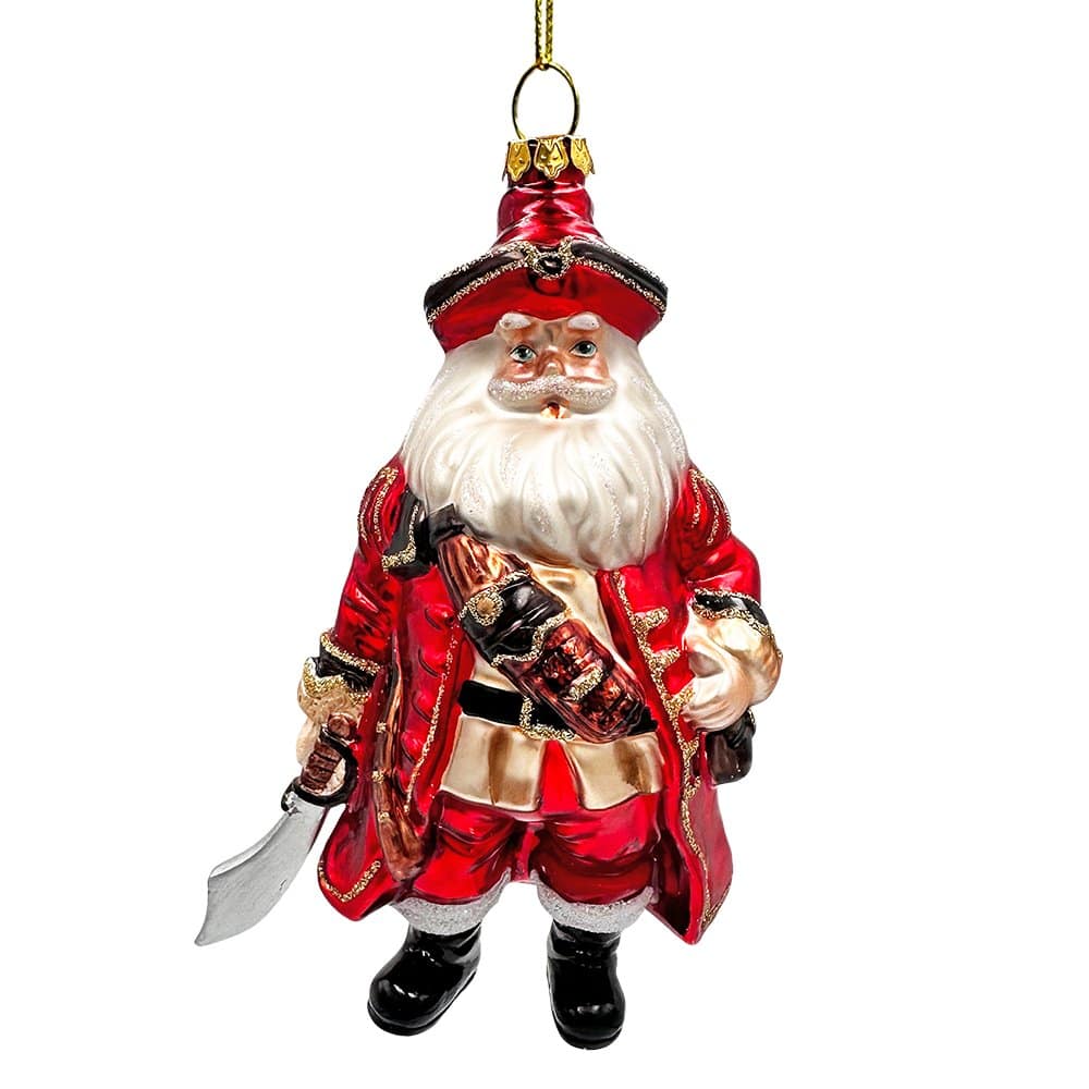 SanTa OrnamentallyYou - Pirate Glass Christmas Ornament Sea Sailer ...