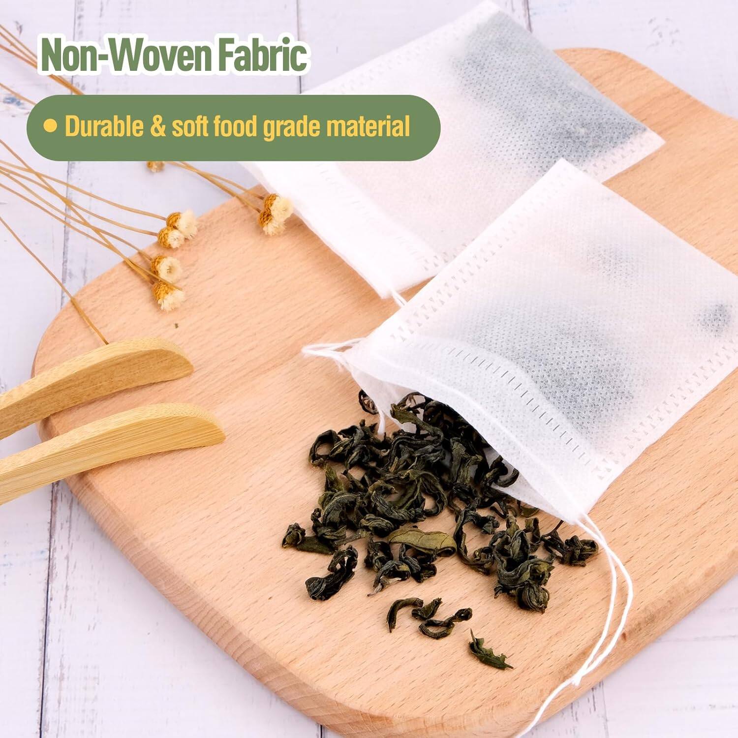 Auledio 300 Disposable Tea Filter Bags, Disposable Fill Tea Bag with ...