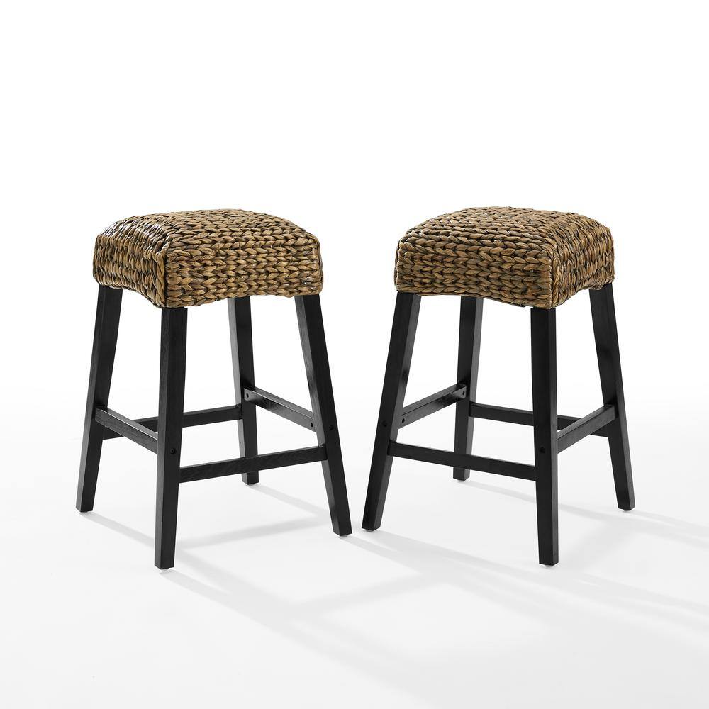 Crosley Furniture Edgewater 2 Piece Backless Counter Height Bar Stool ...