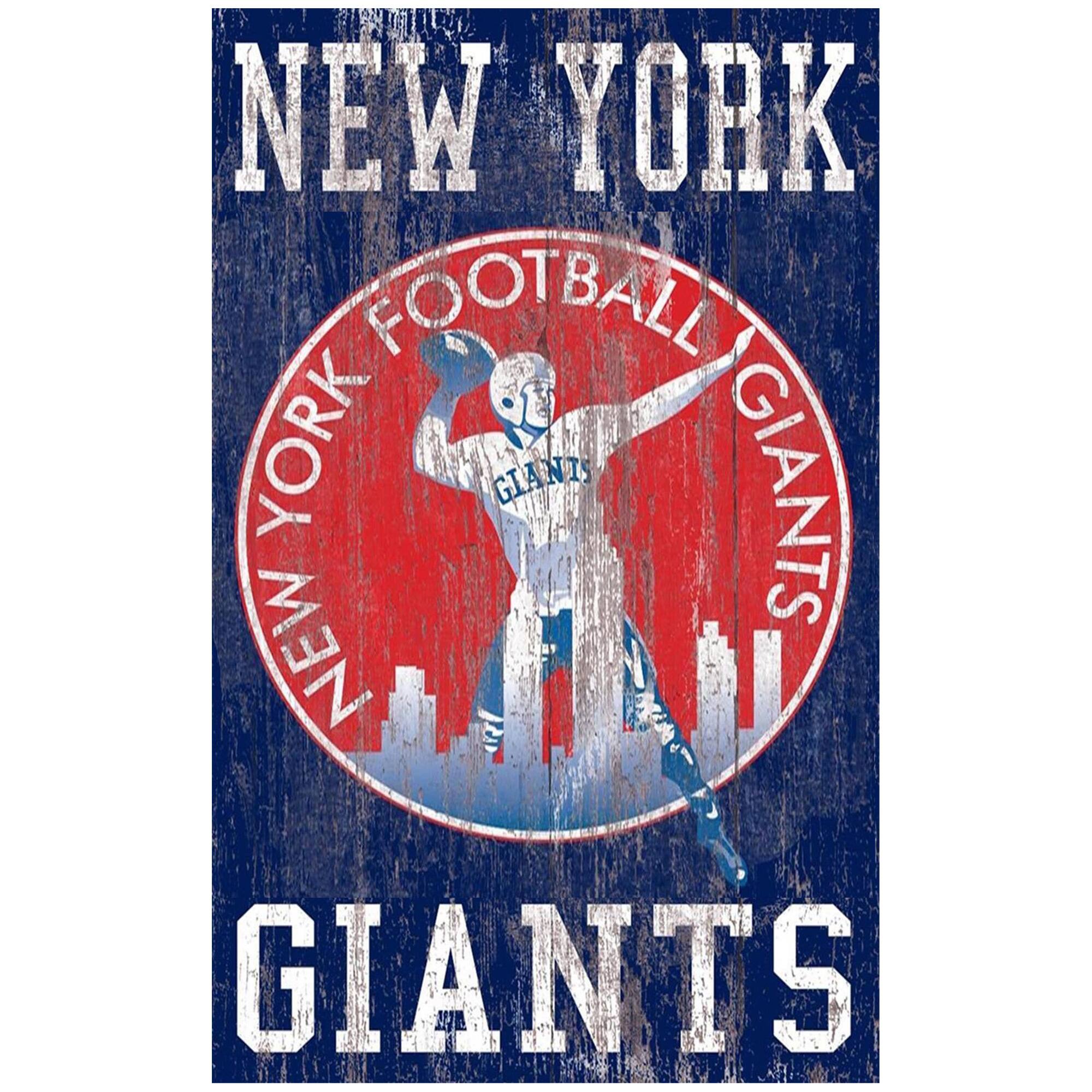 Fan Creations New York Giants 11'' x 19'' Heritage Distressed Logo Sign ...