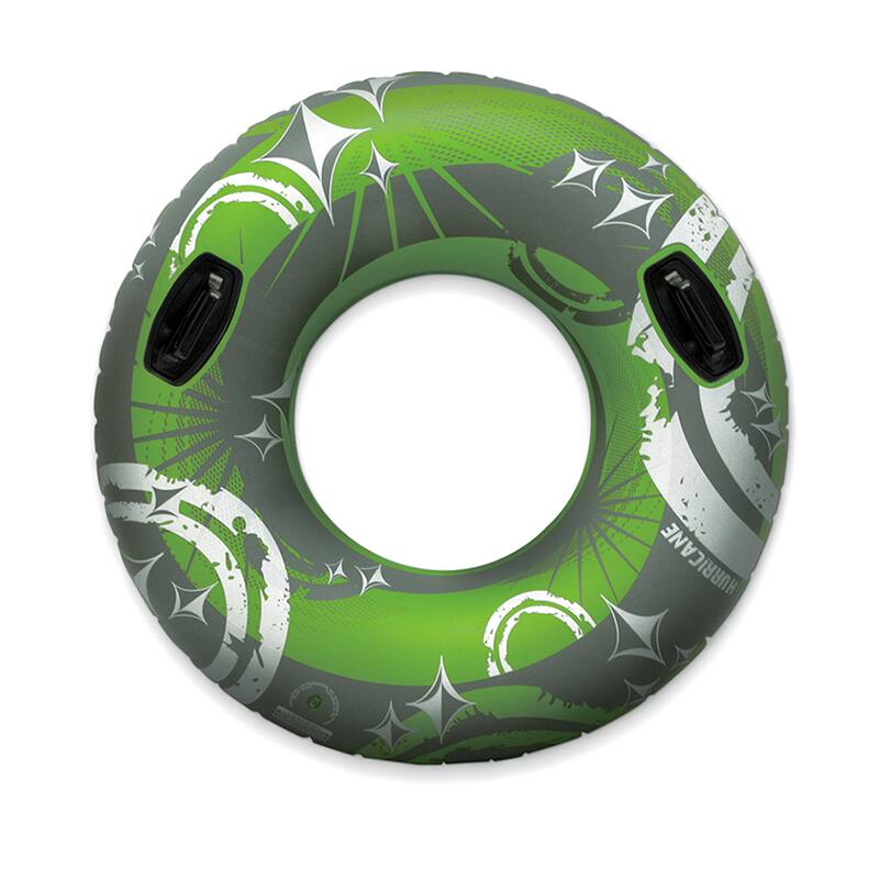 Swim Central 50" Inflatable and Gray Giant Swimming Pool Inner Tube ...
