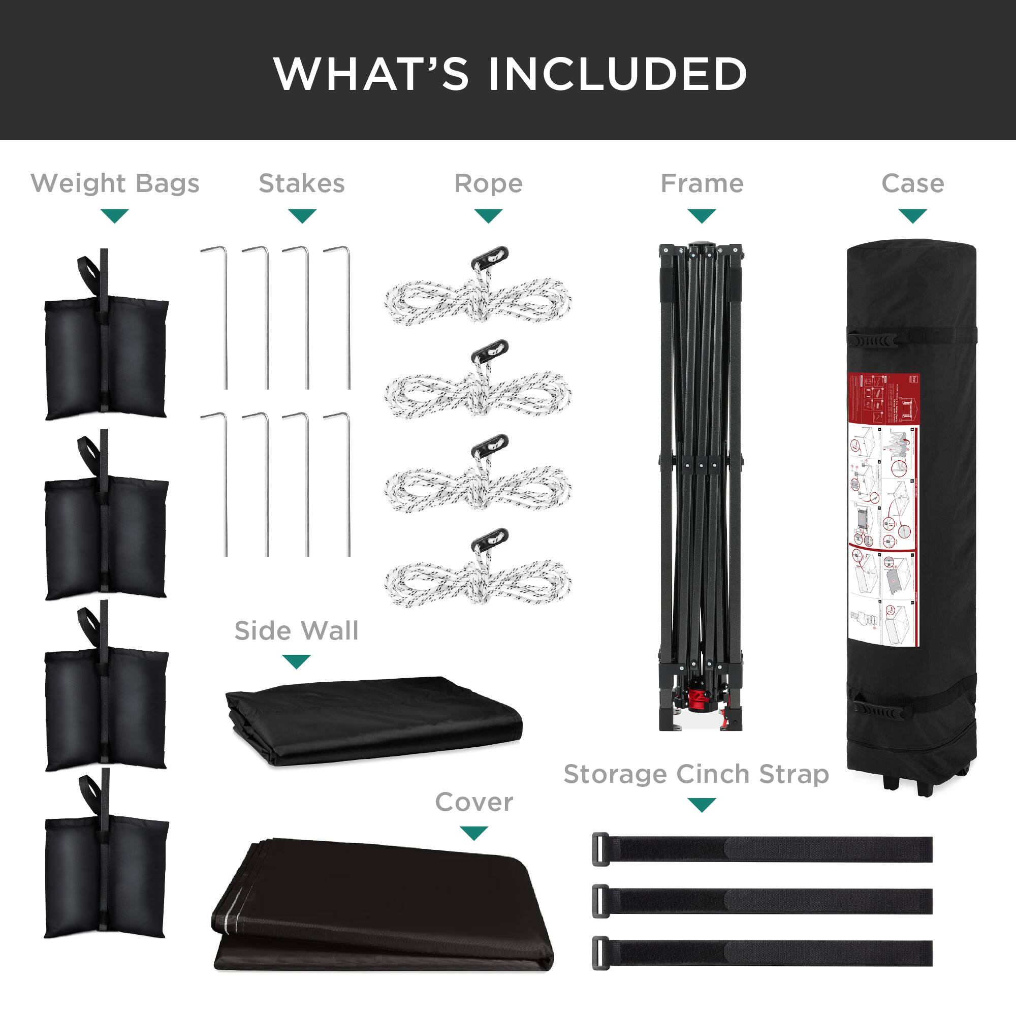 Best Choice Products 10x10ft Easy Setup Pop Up Canopy, Portable Tent w ...