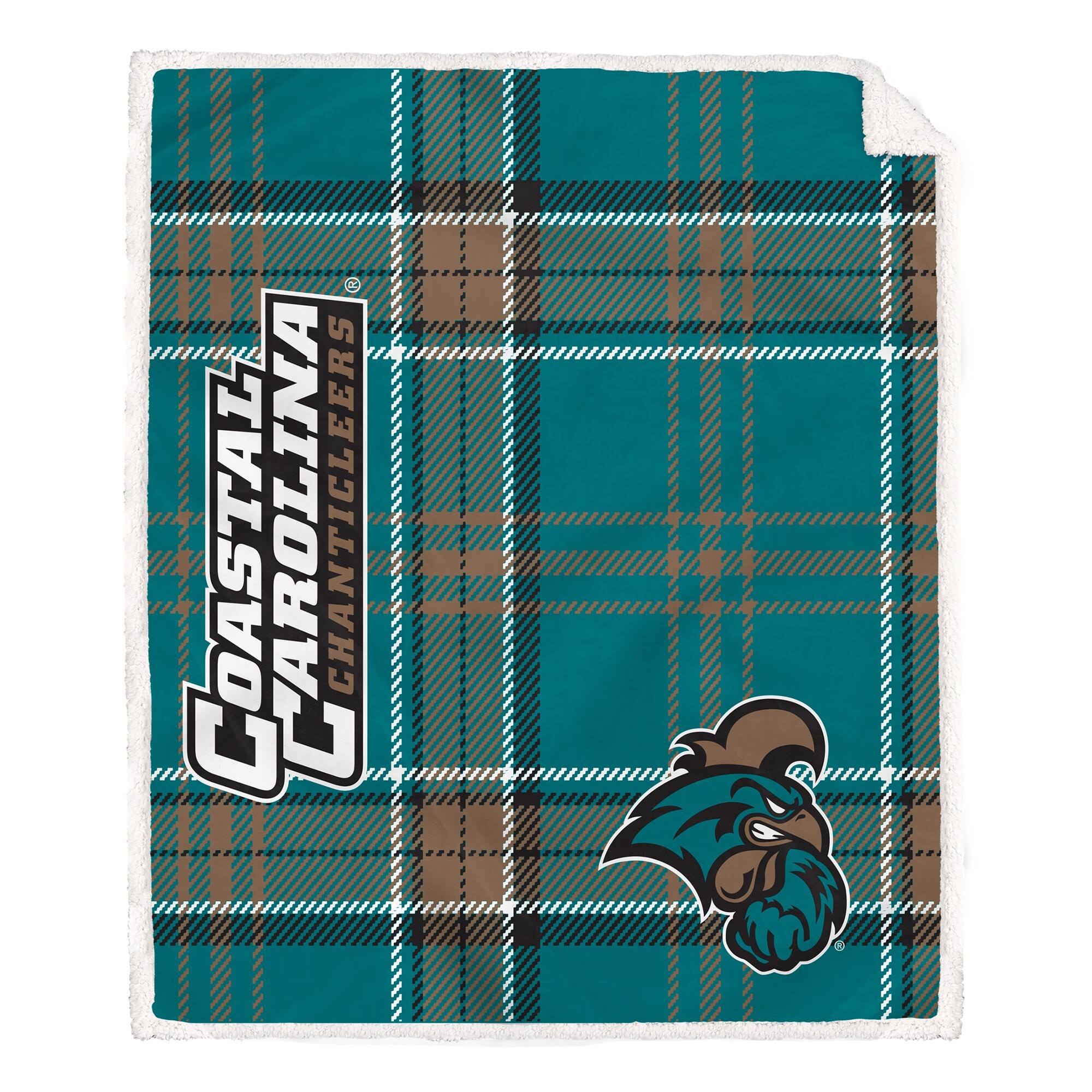 Pegasus Coastal Carolina Chanticleers 50" x 60" Playmaker Plaid Ultra ...