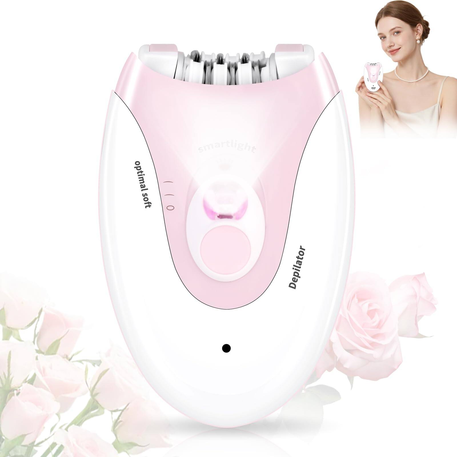 Empire DigiLabs Epilator For Women 2 Speeds Smooth Skin Face Epilators With Led Long lasting ...