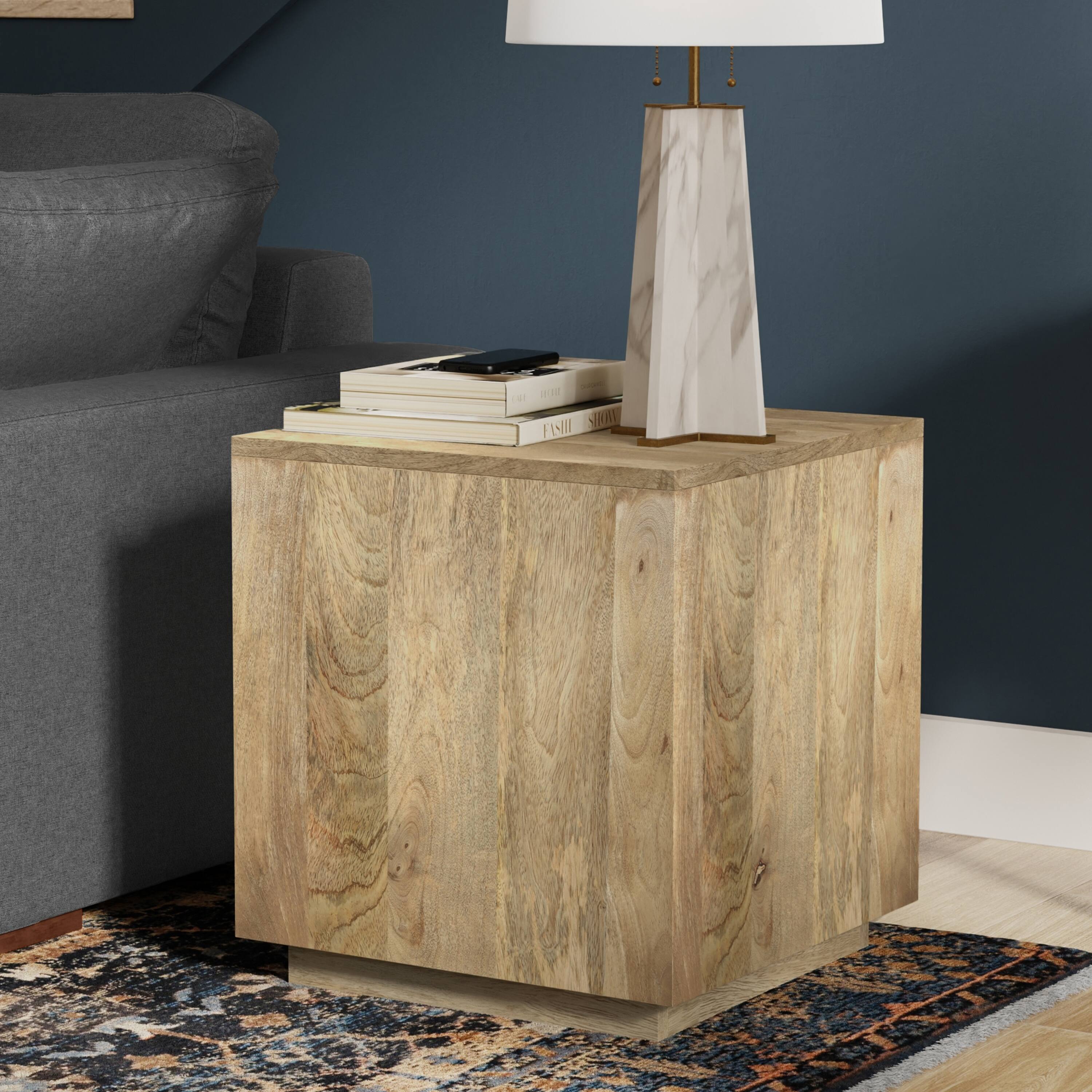 Simpli Home Lockhart SOLID MANGO WOOD 20 inch Wide Square Contemporary ...