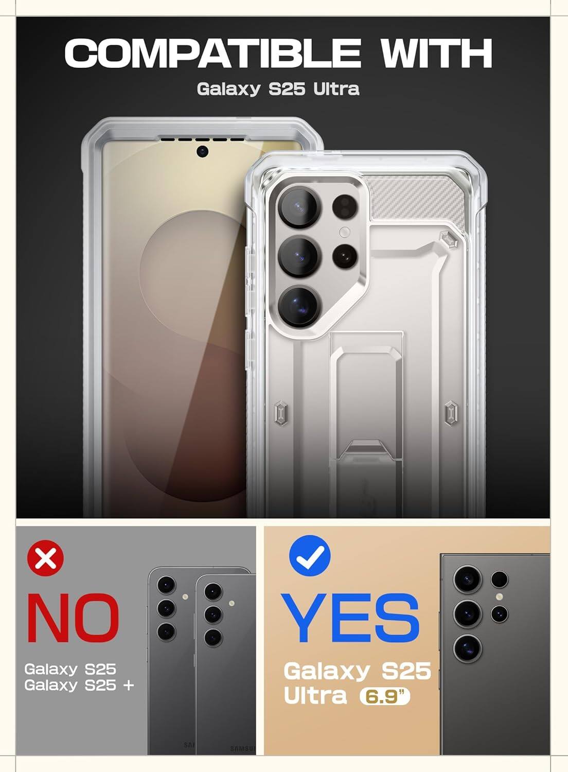 SUPCASE Galaxy S25 Ultra Unicorn Beetle PRO Rugged Case Clear ...