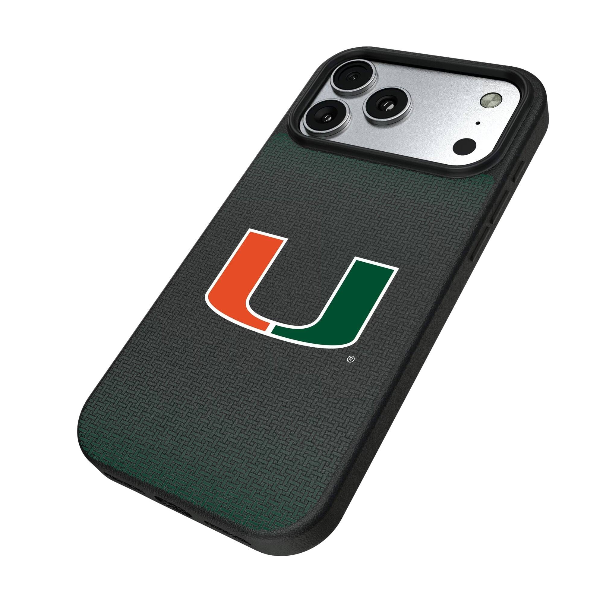 Keyscaper NCAA Miami Hurricanes Linen Logo iPhone Magnetic Bump Case 15 ...