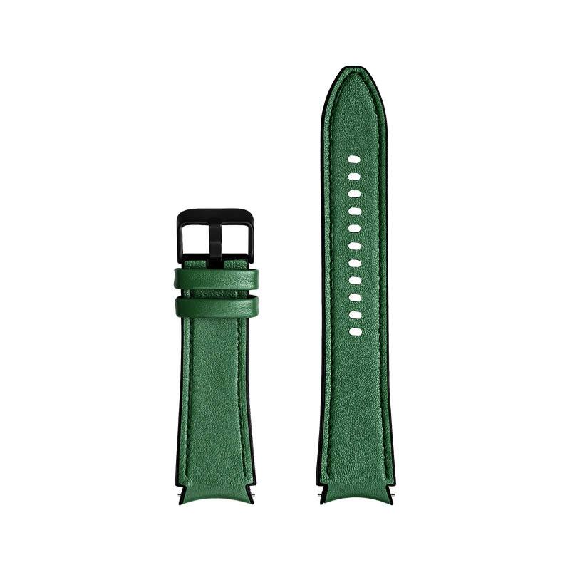 StrapsCo Hybrid Strap Leather and Rubber Watch Band For Samsung Galaxy ...