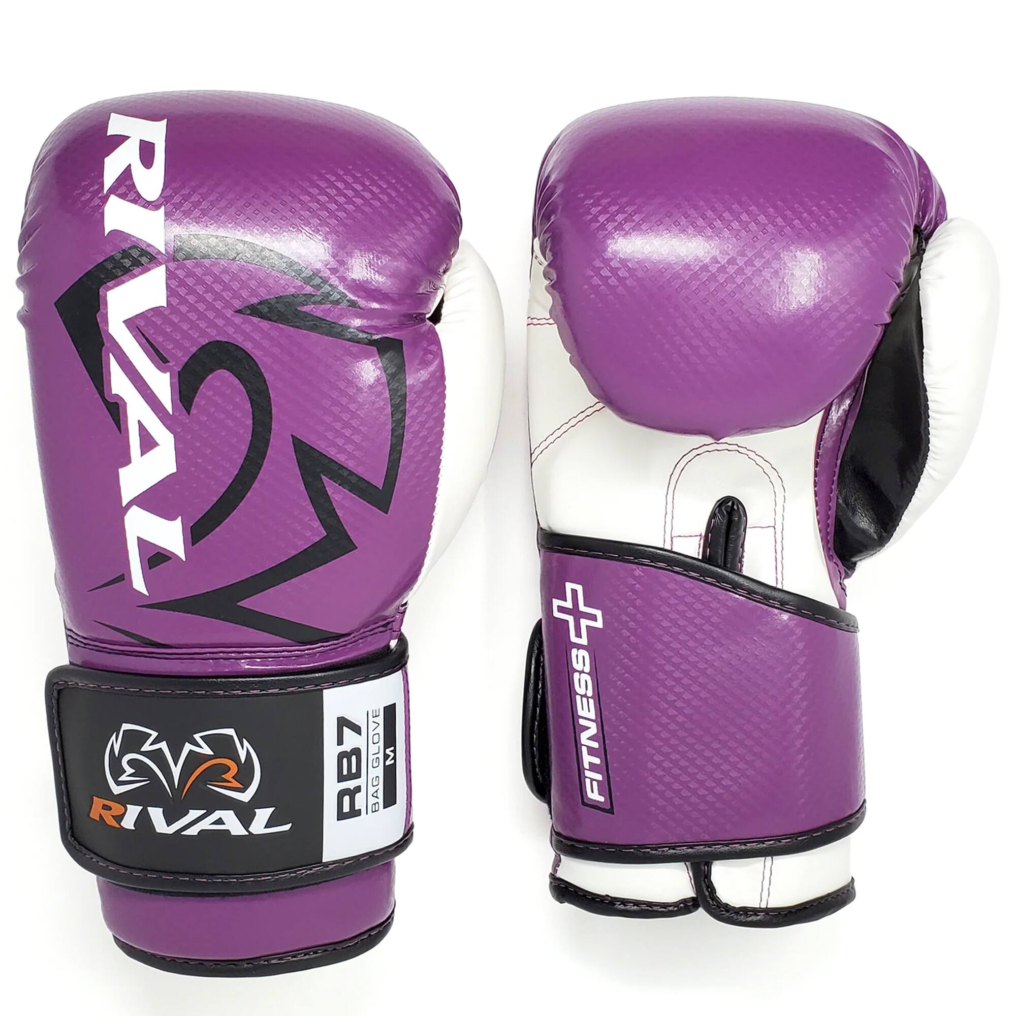 RIVAL Boxing RB7 Fitness Plus Hook and Loop Bag Gloves Large Purple ...