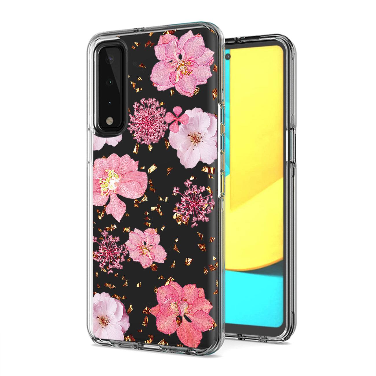 Reiko Pressed Dried Flower Design Phone Case For Lg Stylo7 5G In Pink ...