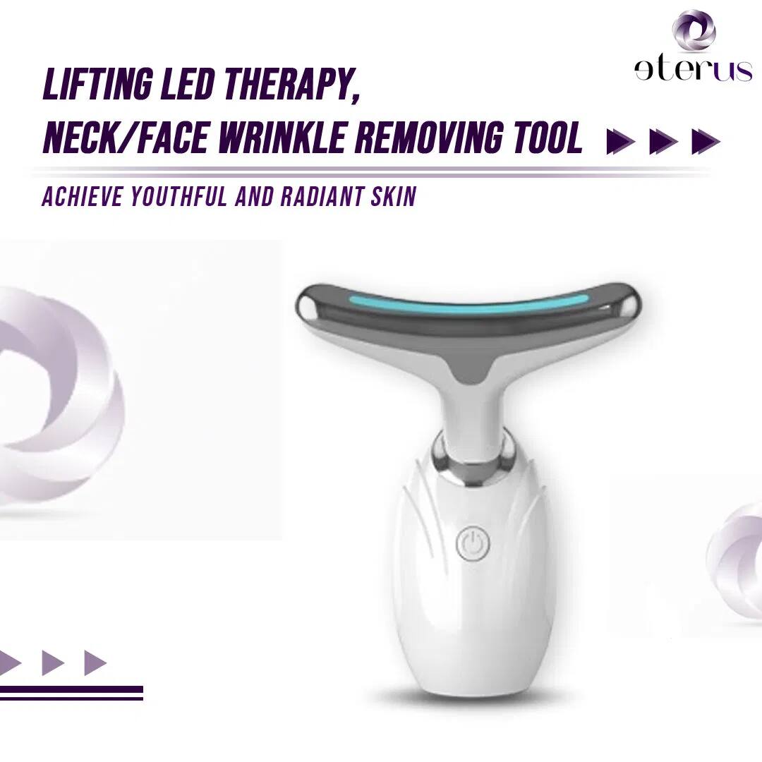 Eterus Neck Face Lifting LED Therapy Device White/Silver D0102HGSVQG ...