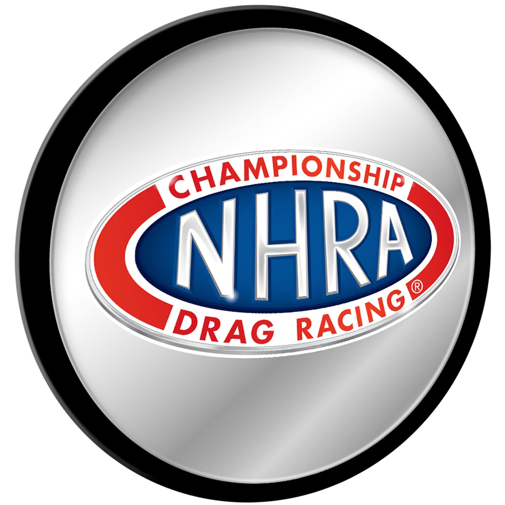 The Fan Brand NHRA Championship Drag Racing 17.5" Modern Disc Mirrored ...