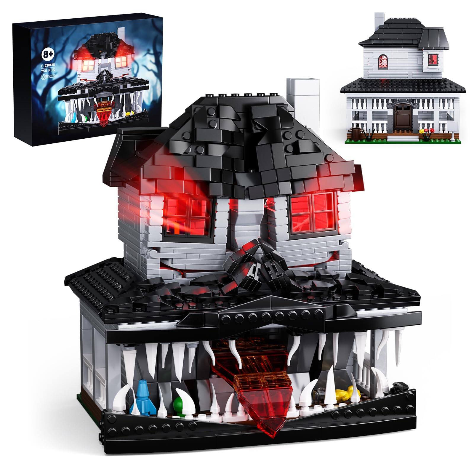 NICHOLAS KLEIN Monster House Building Block Set Haunted Film Creative ...