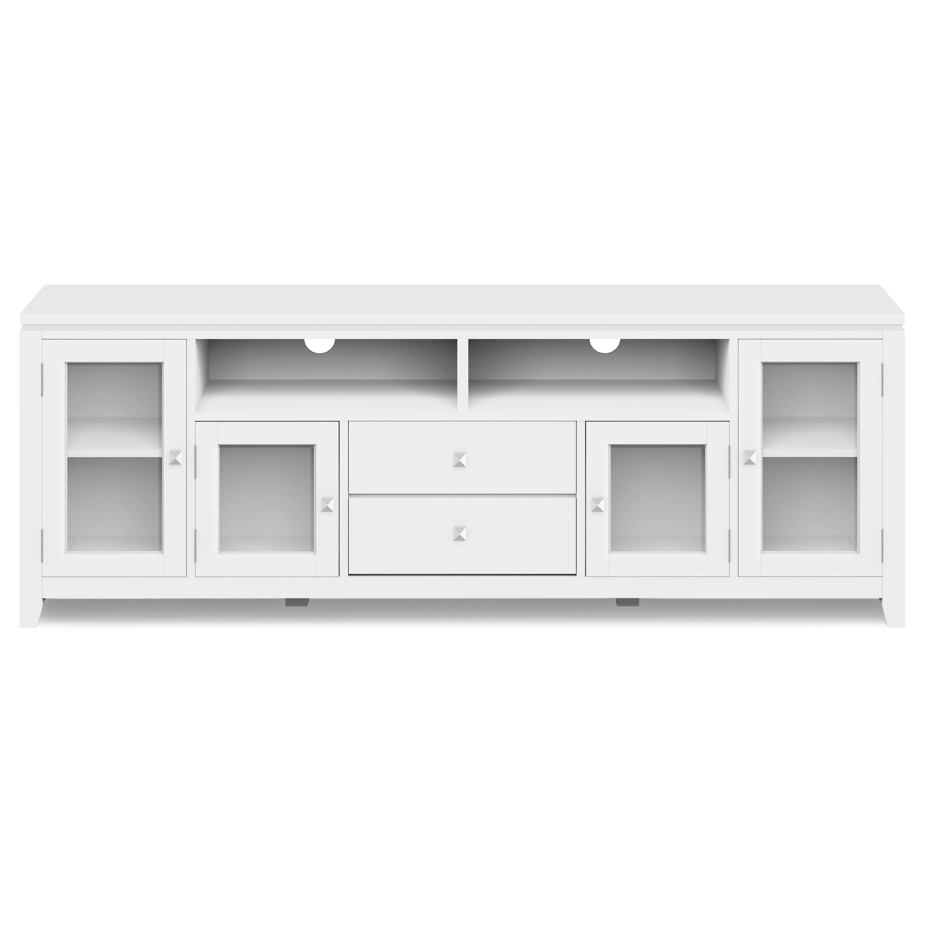 Simpli Home Cosmopolitan SOLID WOOD Contemporary TV Media Stand White ...