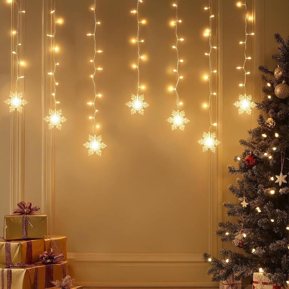 MOSZAR LLC RGB Ball Curtain String Lights – 10×3.3 ft, Color Changing ...