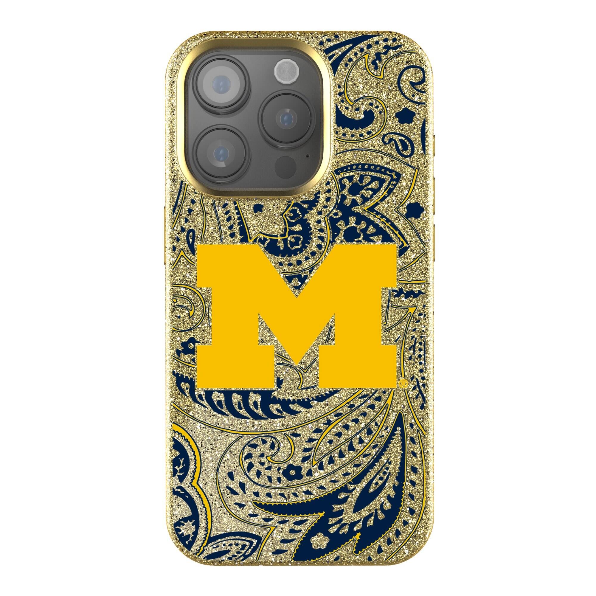 Keyscaper NCAA Michigan Wolverines Paisley Bling iPhone Case 14 Pro ...
