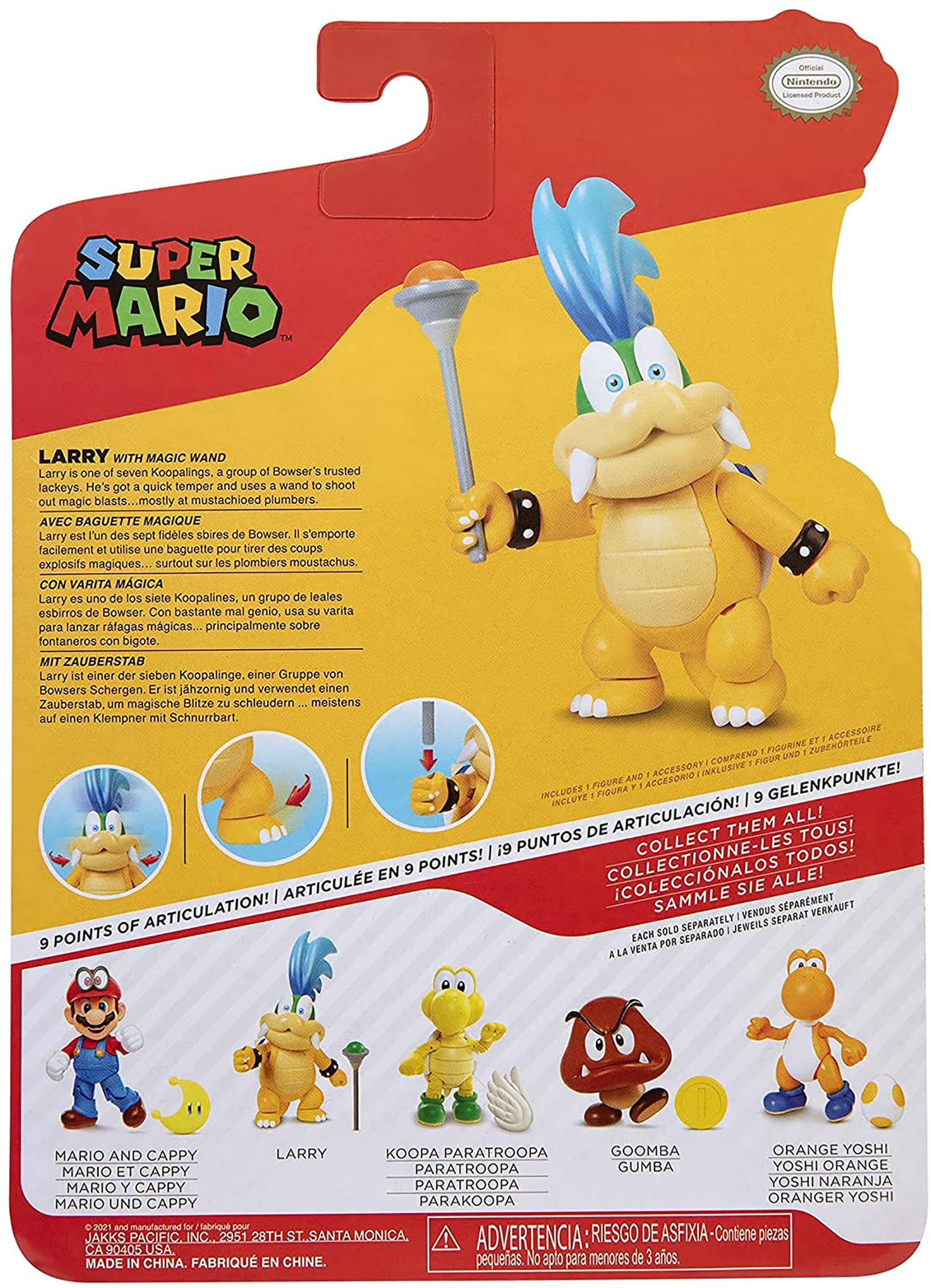 Jakks Pacific Super Mario World of Nintendo 4 Inch Figure | Larry ...