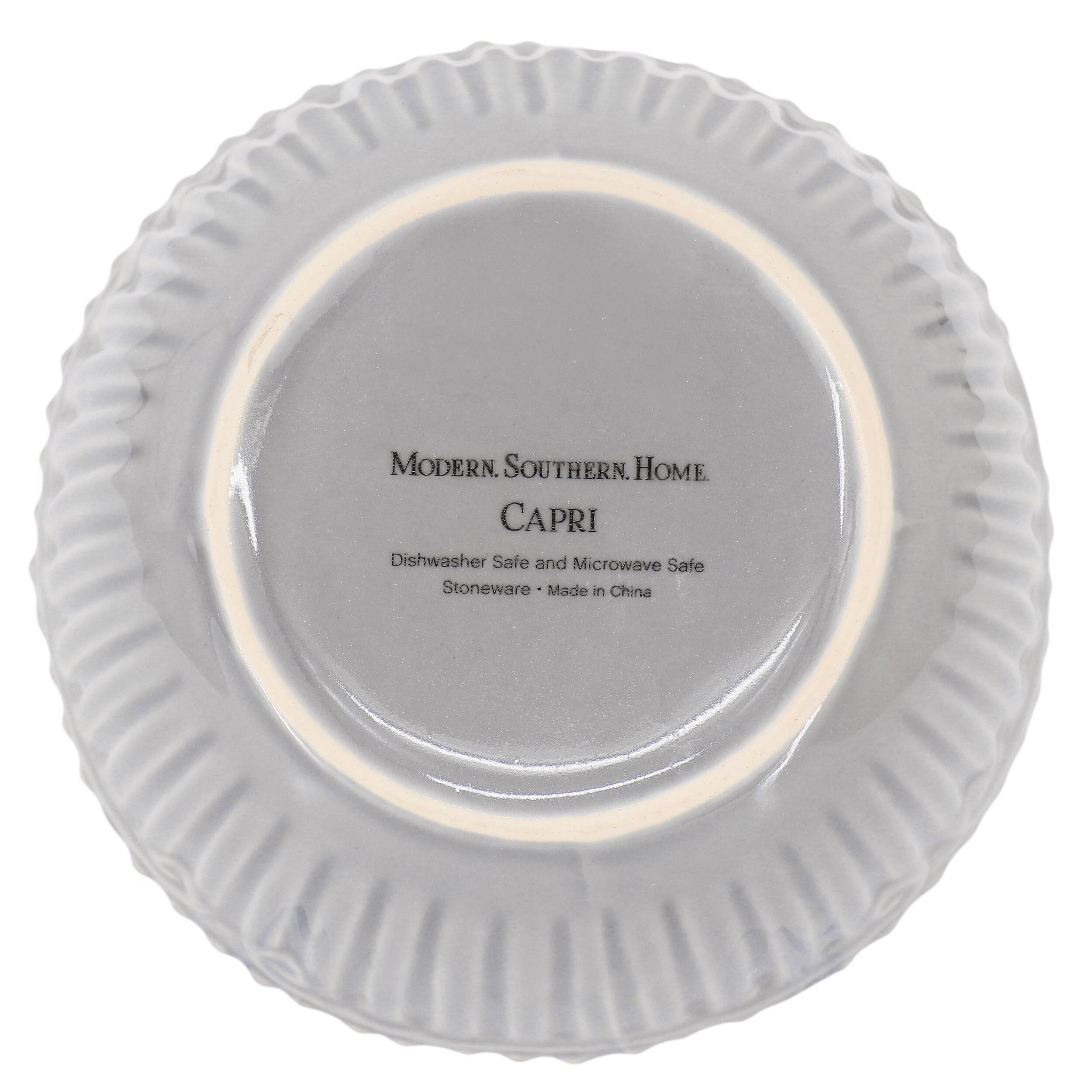 Gibson Modern Southern Home Capri 6 Piece 6 Inch Stoneware Embossed ...