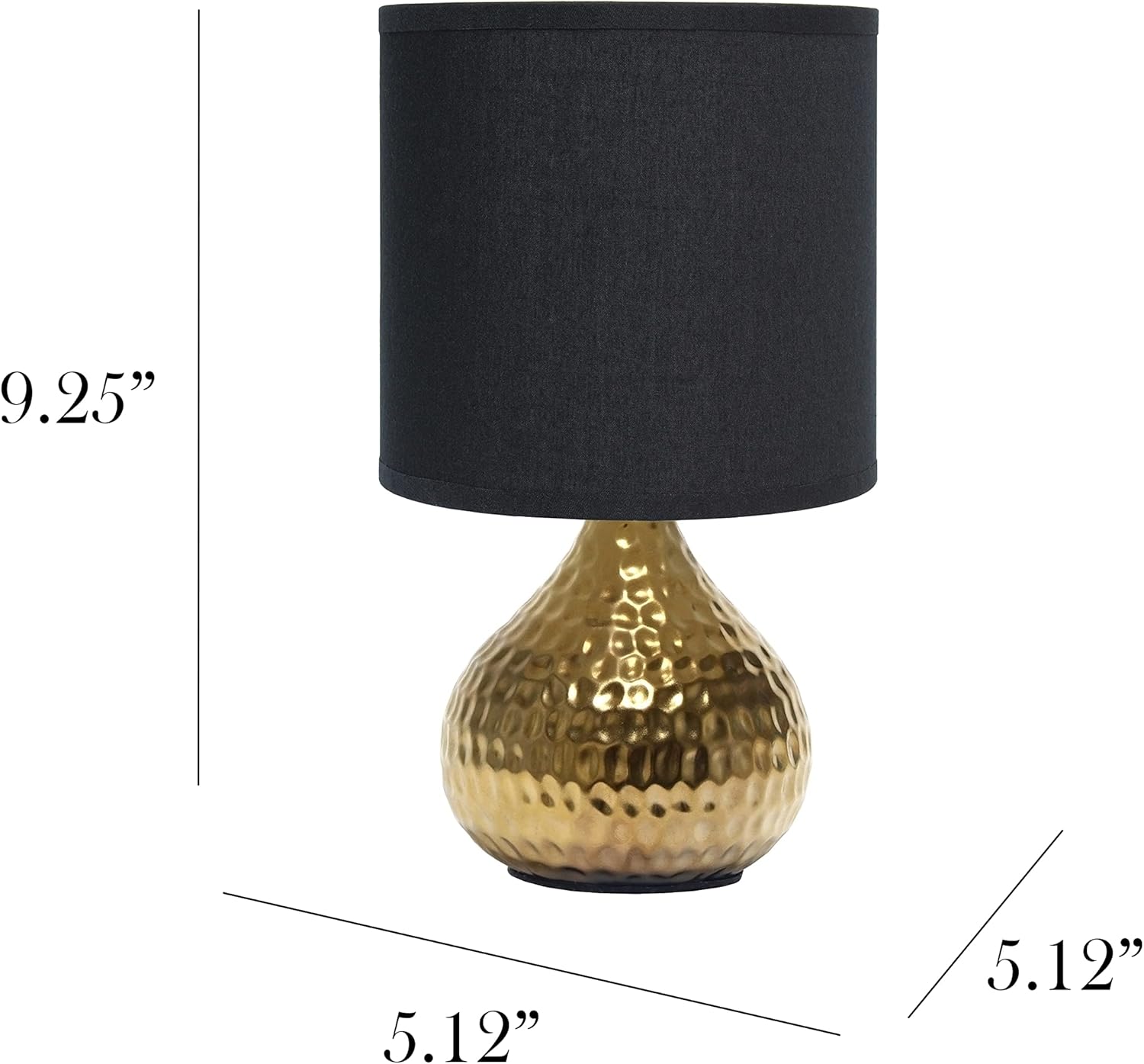 Stamp n Camp Simple Designs LT2073 GDB Hammered Texture Drip Table Lamp ...