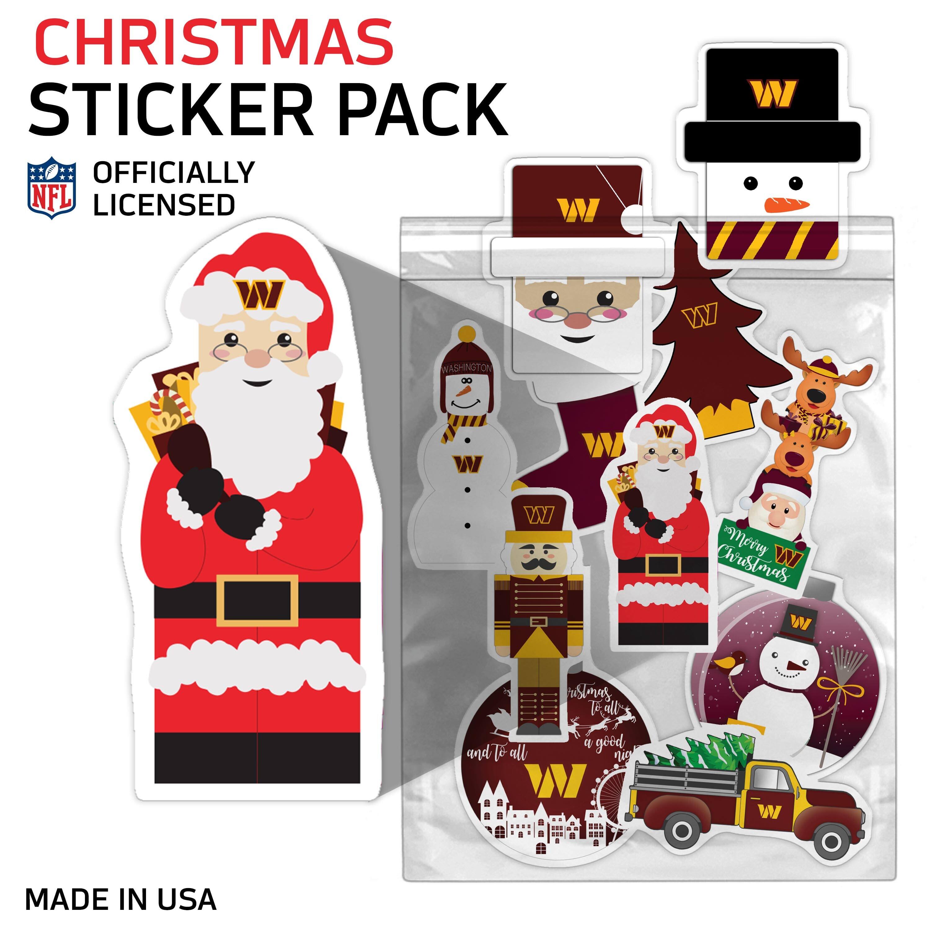 Fan Creations Washington Commanders Holiday Sticker Set Multicolor ...