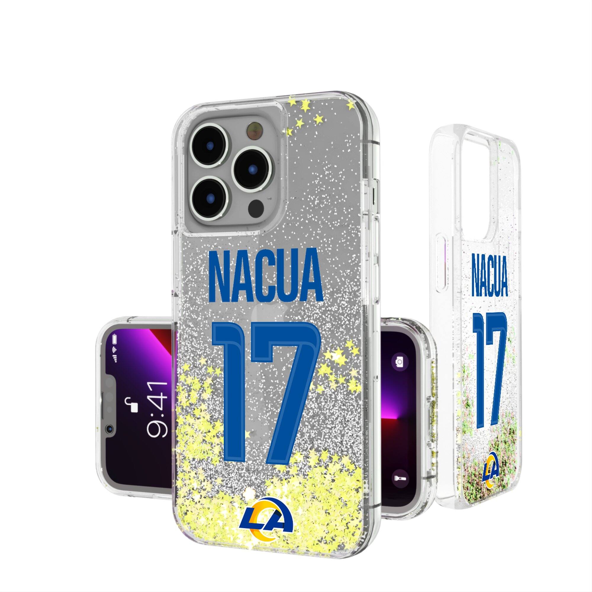 Keyscaper NFL Puka Nacua Los Angeles Rams iPhone Glitter Phone Case 16 ...